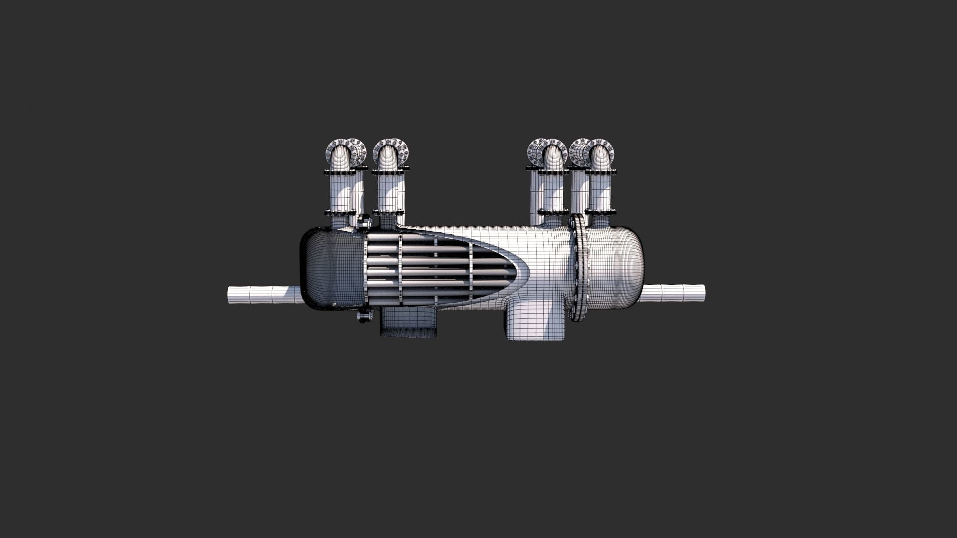 Refinery Shell and Tube Heat Exchanger 3D model | CGTrader