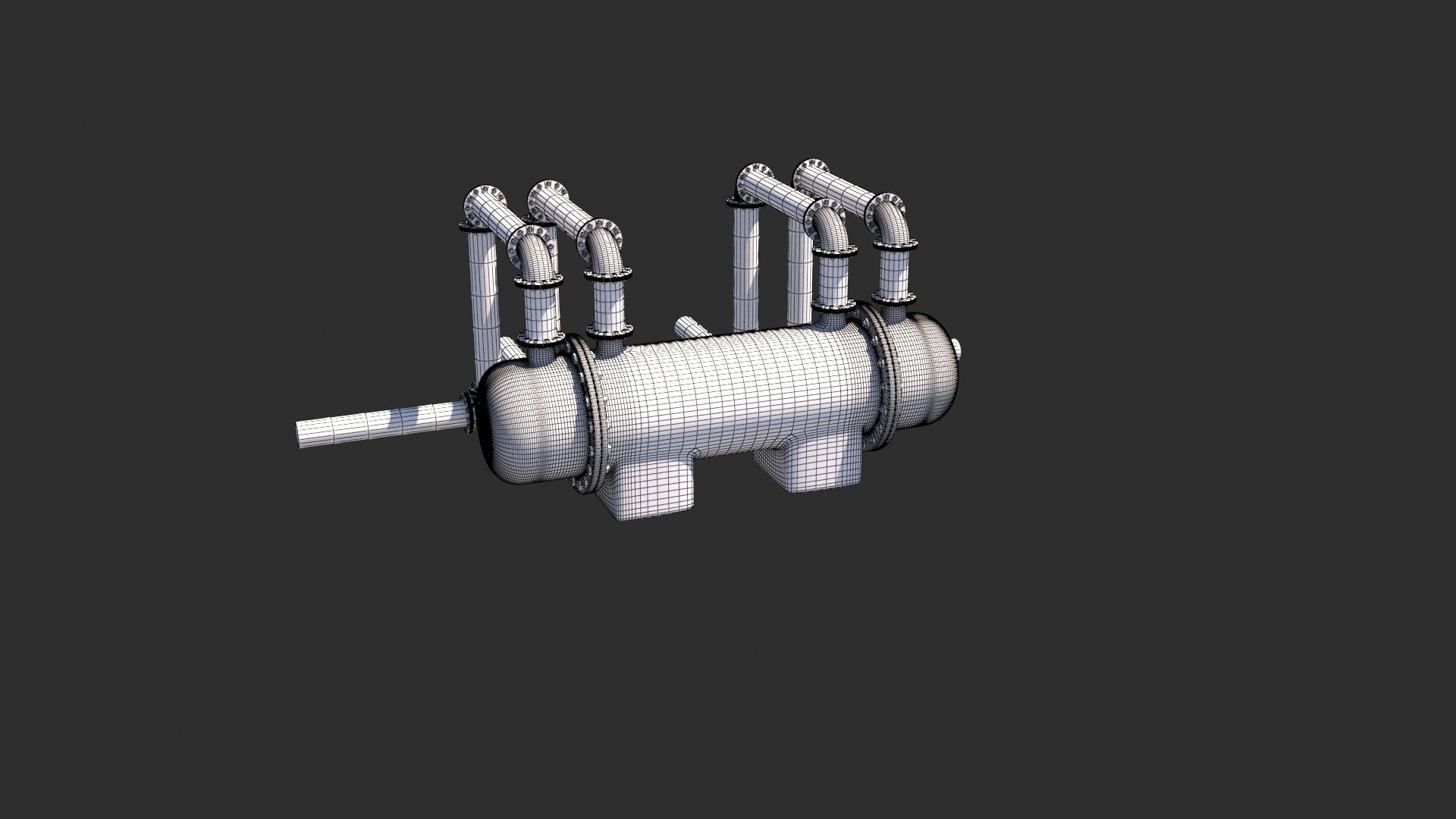 Refinery Shell and Tube Heat Exchanger 3D model | CGTrader