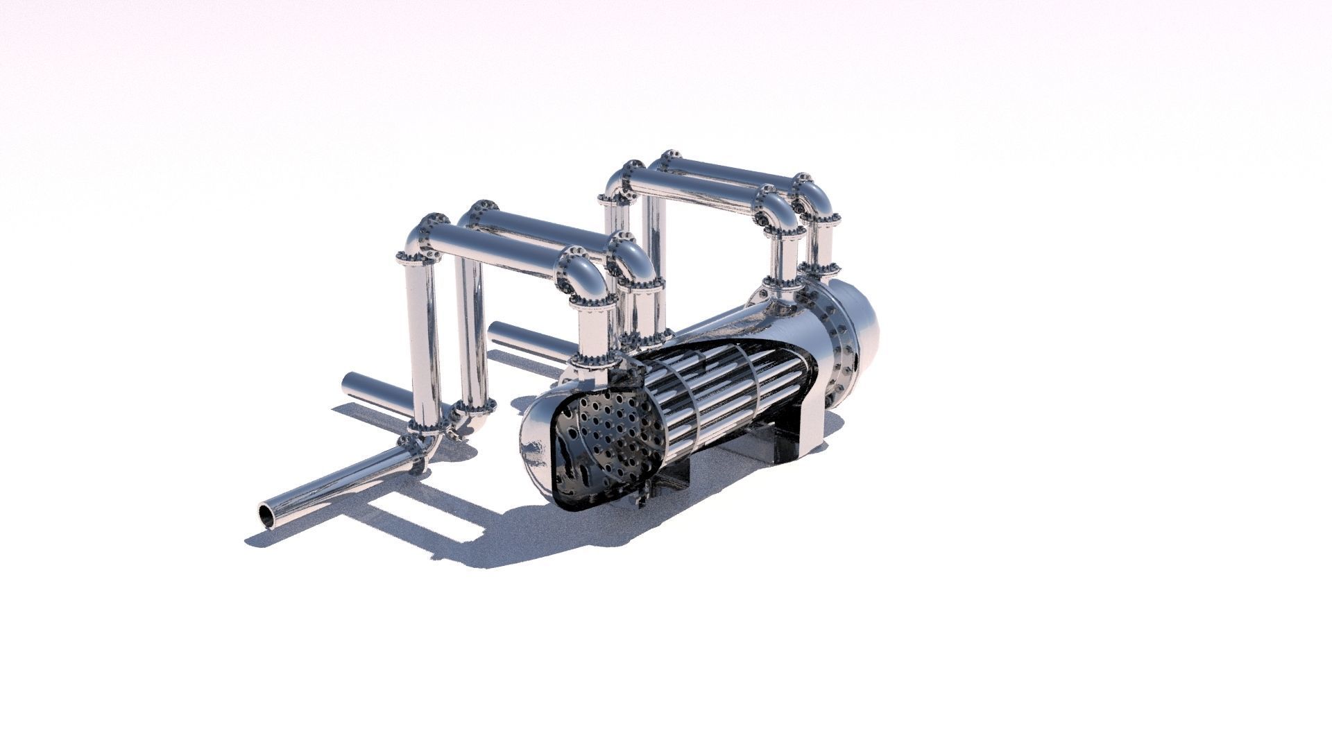 Refinery Shell and Tube Heat Exchanger 3D model | CGTrader