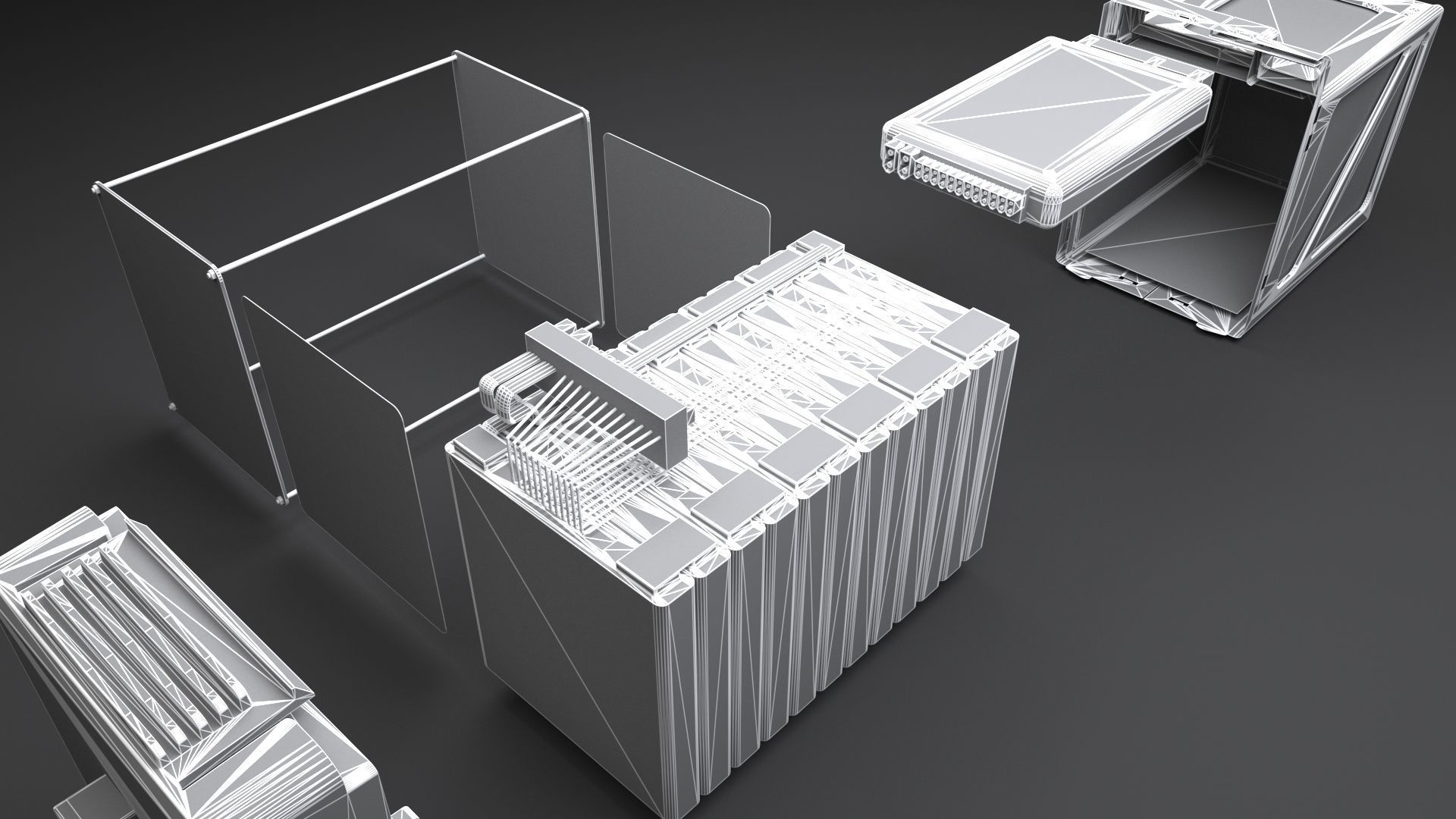 Lithium-Ion Battery with BMS and internal Components 3D model | CGTrader