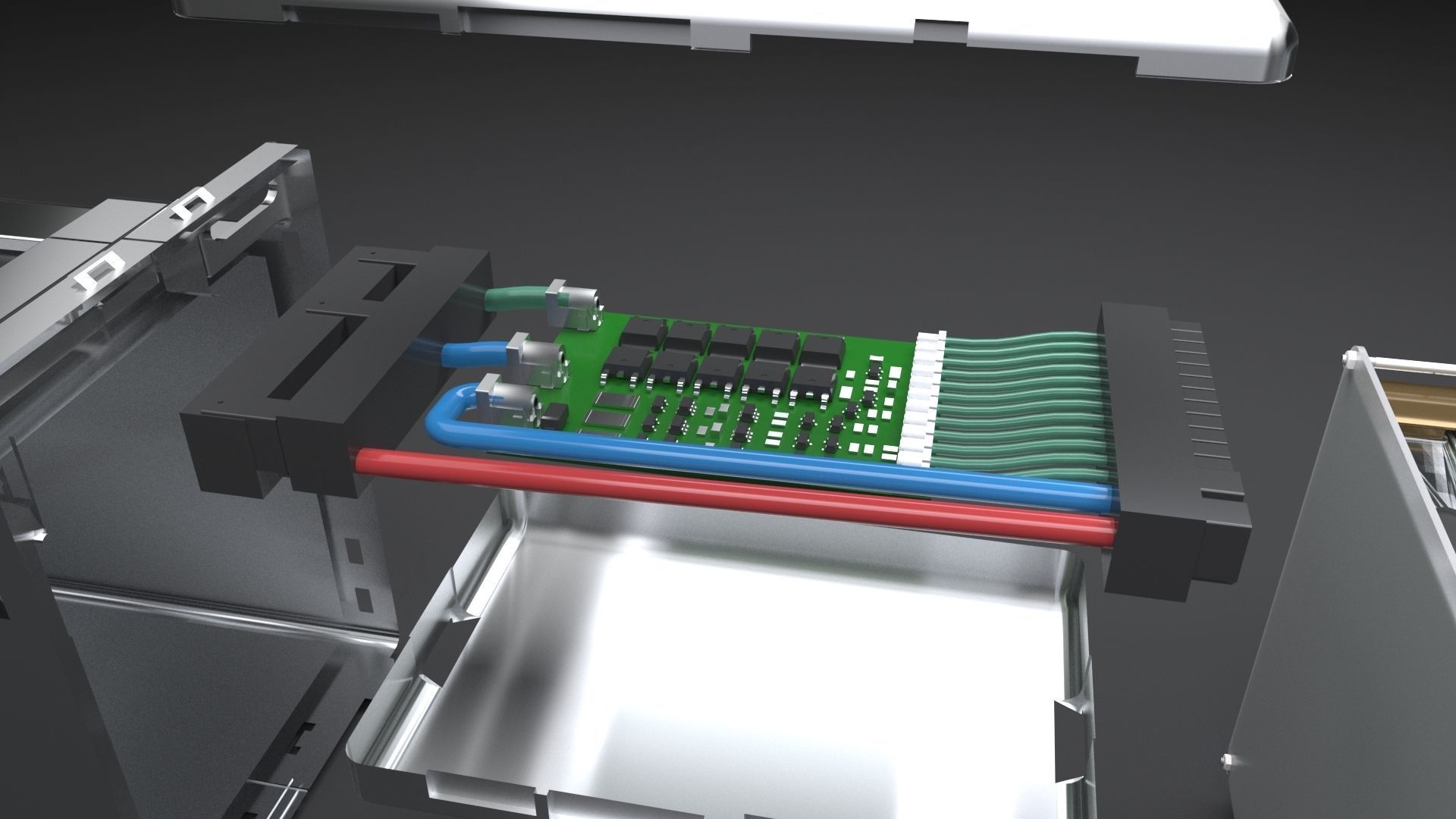 Lithium-Ion Battery with BMS and internal Components 3D model | CGTrader