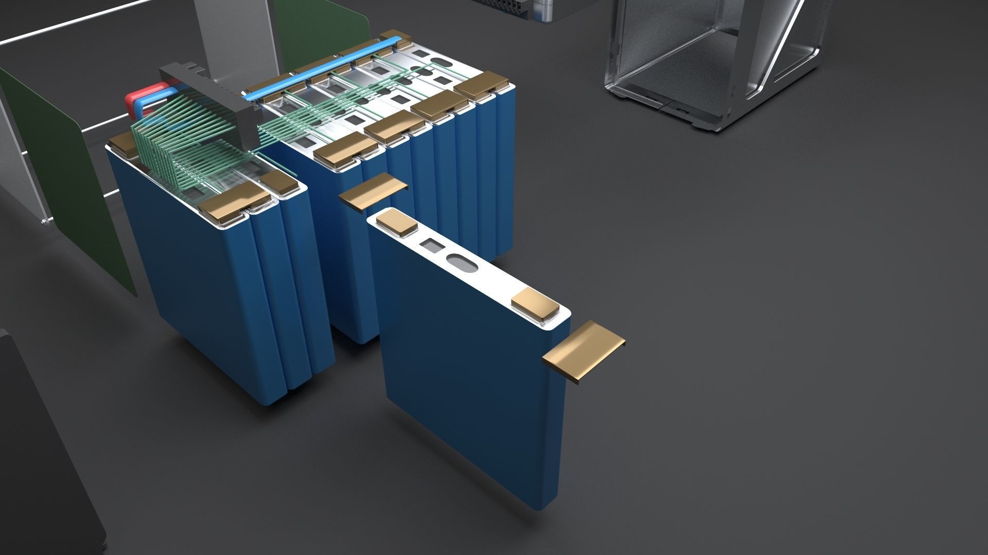 Lithium-Ion Battery with BMS and internal Components 3D model | CGTrader