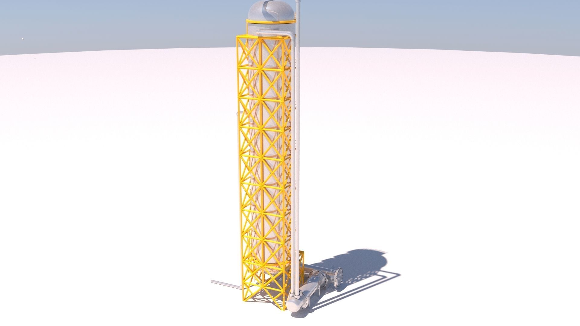 Refinery Distillation Column 02 3D model | CGTrader