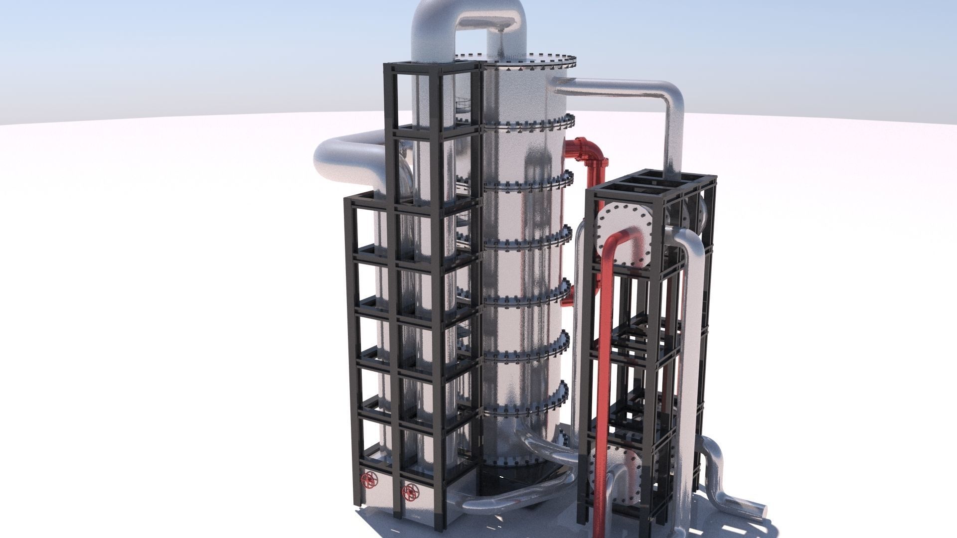 Refinery Distillation Column 06 3D model | CGTrader