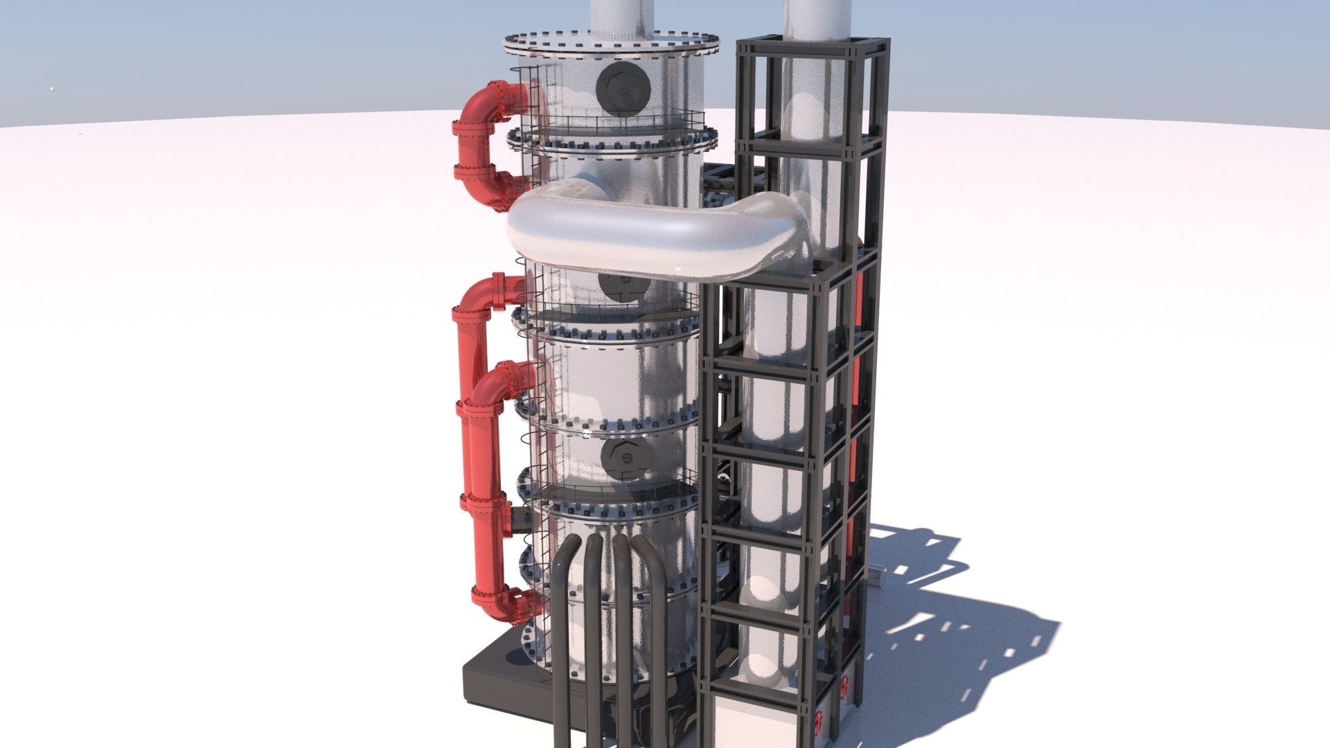 Refinery Distillation Column 06 3D model | CGTrader