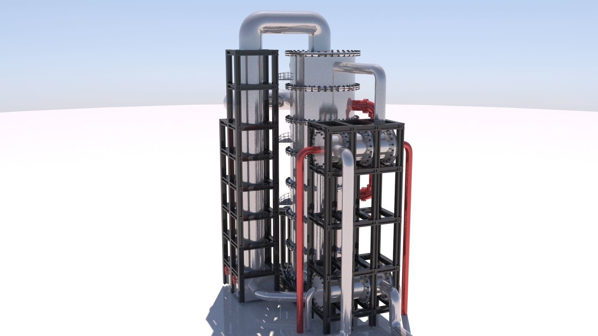 Refinery Distillation Column 06 3D model | CGTrader