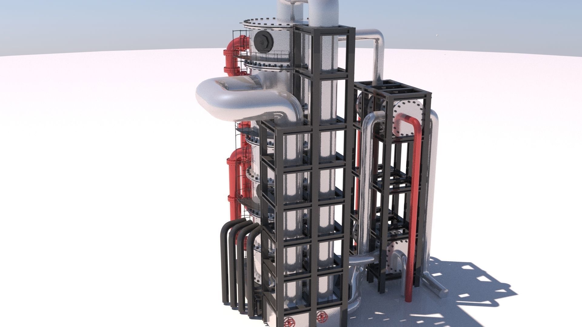 Refinery Distillation Column 06 3D model | CGTrader