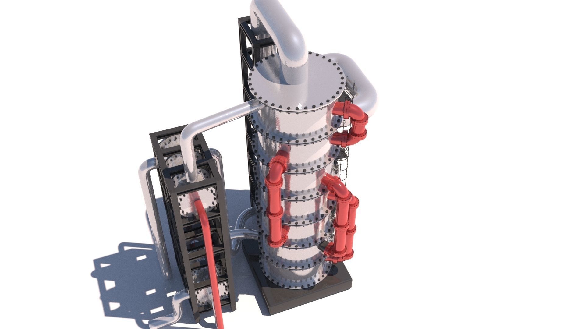 Refinery Distillation Column 06 3D model | CGTrader