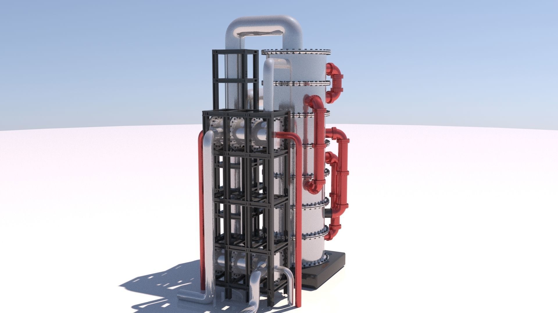 Refinery Distillation Column 06 3D model | CGTrader