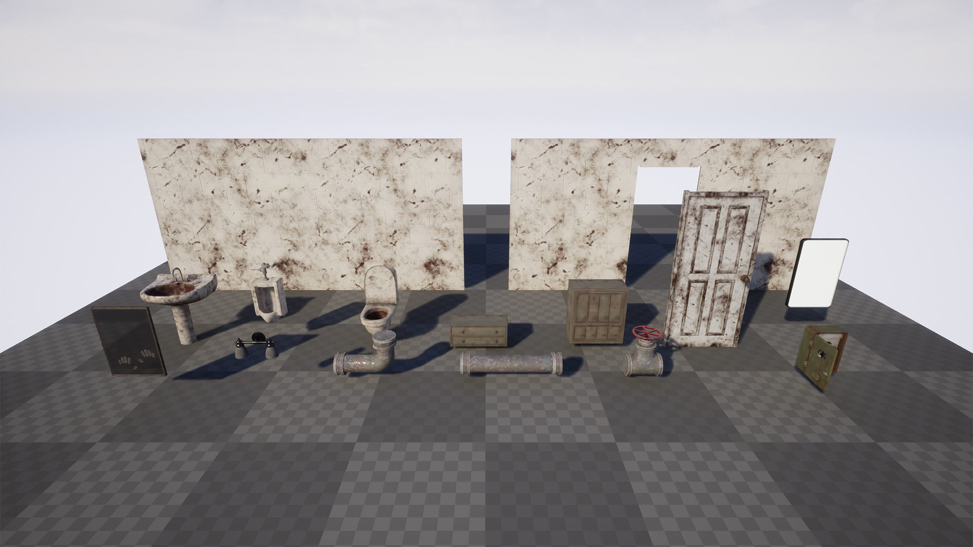 3D model Horror Bathroom 16 Assets VR / AR / low-poly | CGTrader