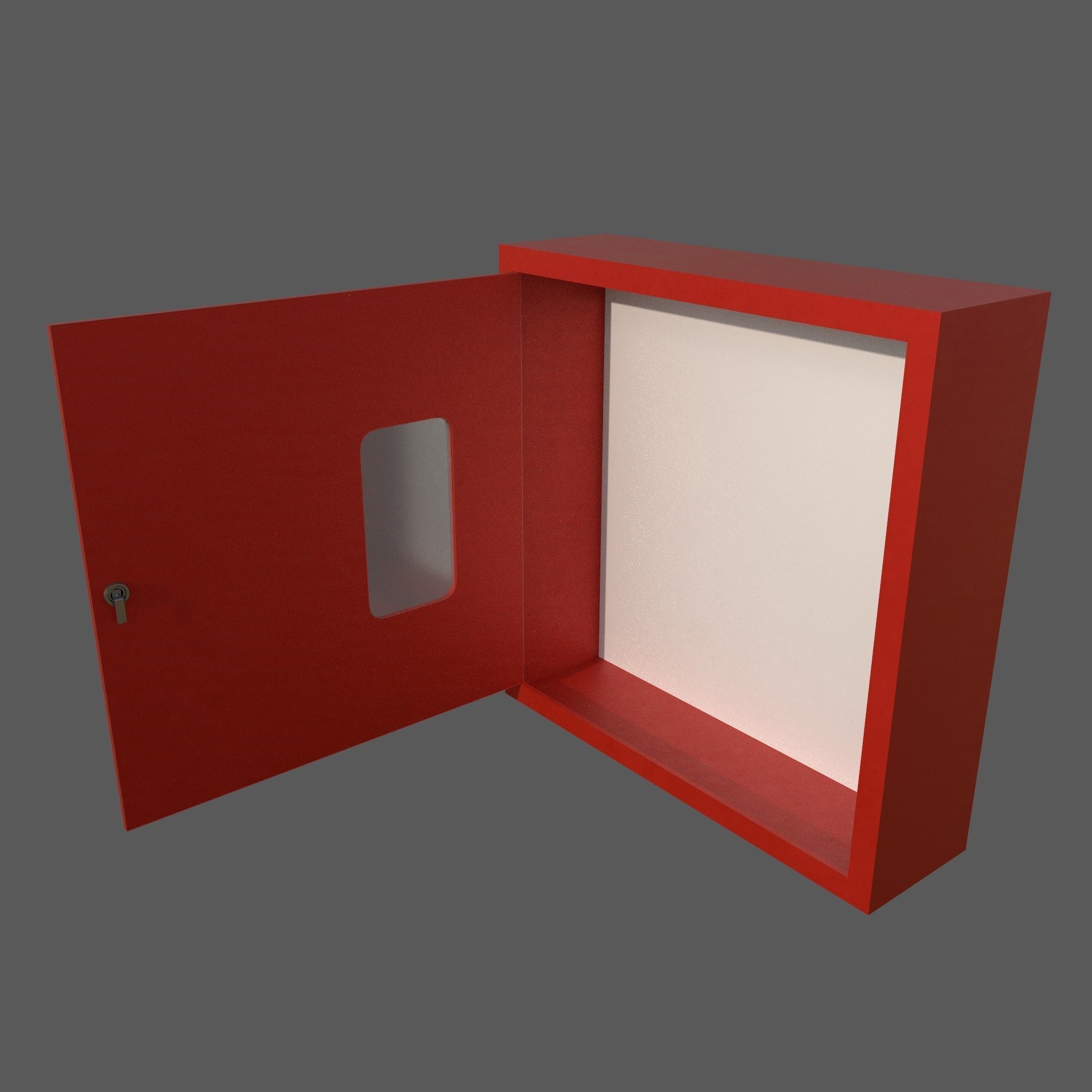 Empty fire hose cabinet 3D model | CGTrader