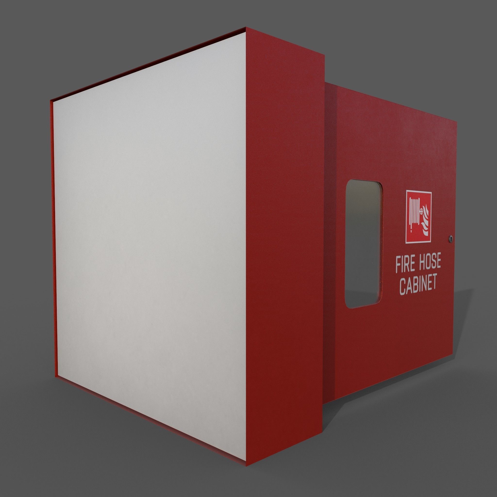 Empty fire hose cabinet 3D model | CGTrader