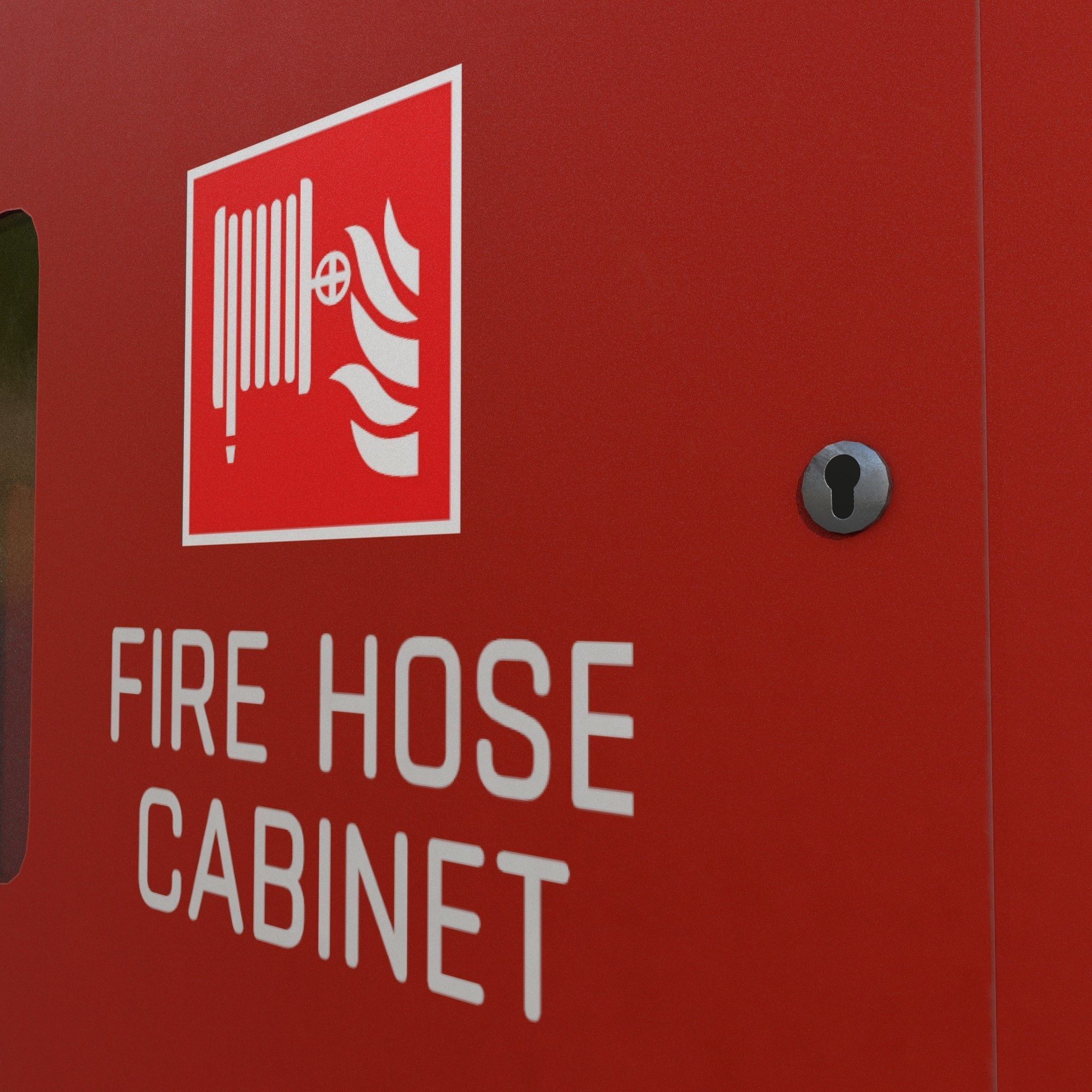 Empty fire hose cabinet 3D model | CGTrader