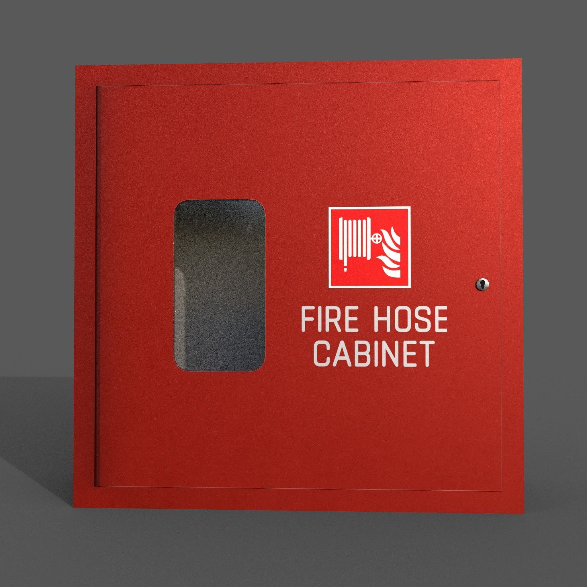 Empty fire hose cabinet 3D model | CGTrader