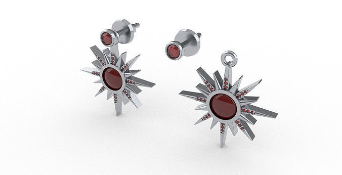 EARINGS STAR 3D model 3D printable | CGTrader