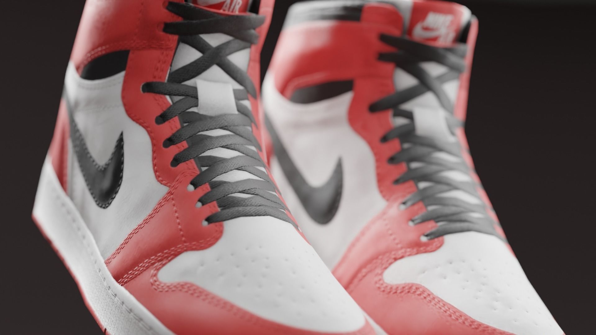 3D model Air Jordan Nike shoes - 02 - Low poly 3D Model VR / AR / low ...