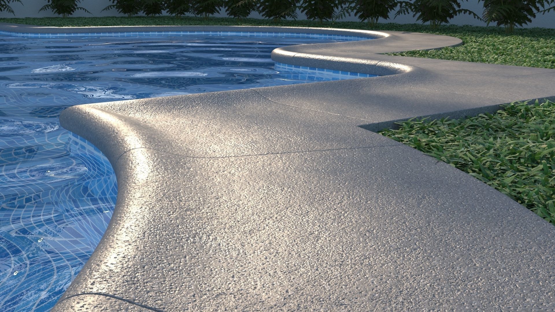 swimming pool border 3D model | CGTrader