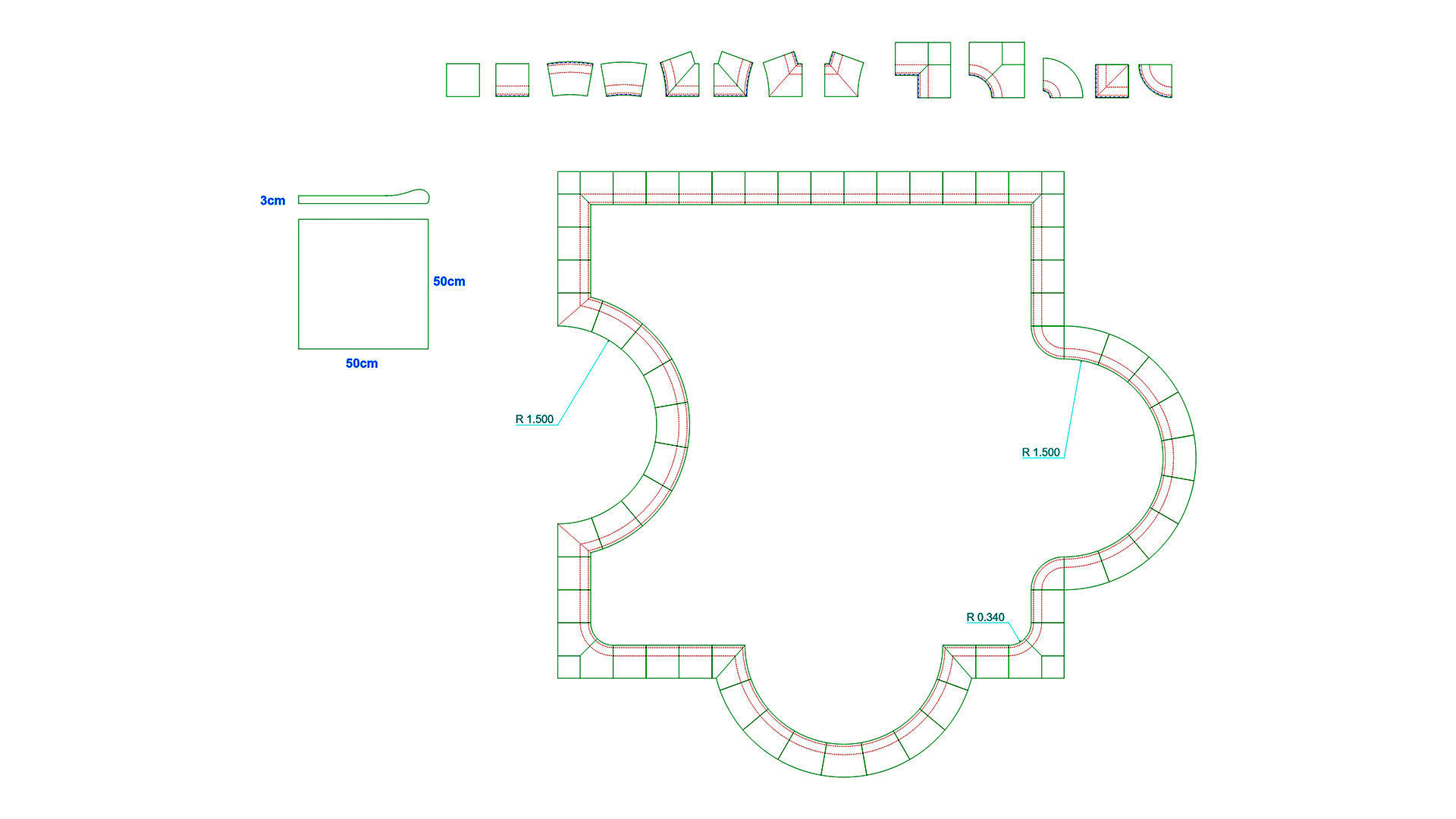 swimming pool border 3D model | CGTrader