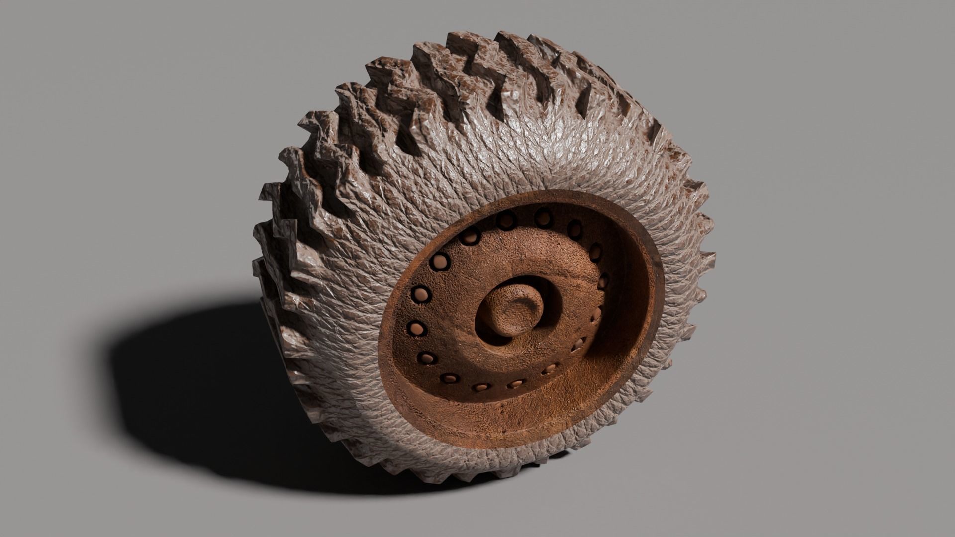 Rusted wheel 3D model | CGTrader