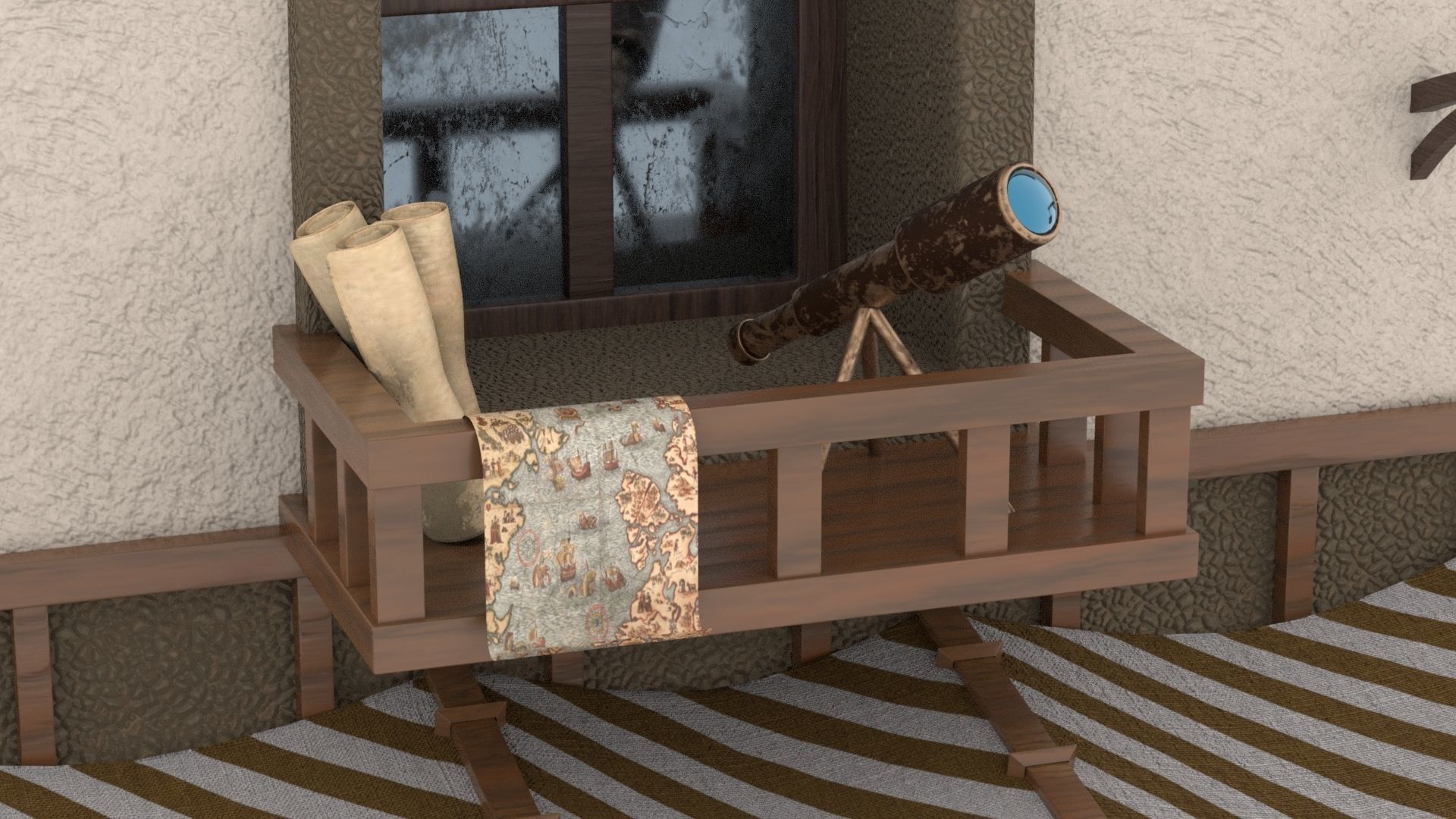 3D model Pirate Cartographer House VR / AR / low-poly | CGTrader