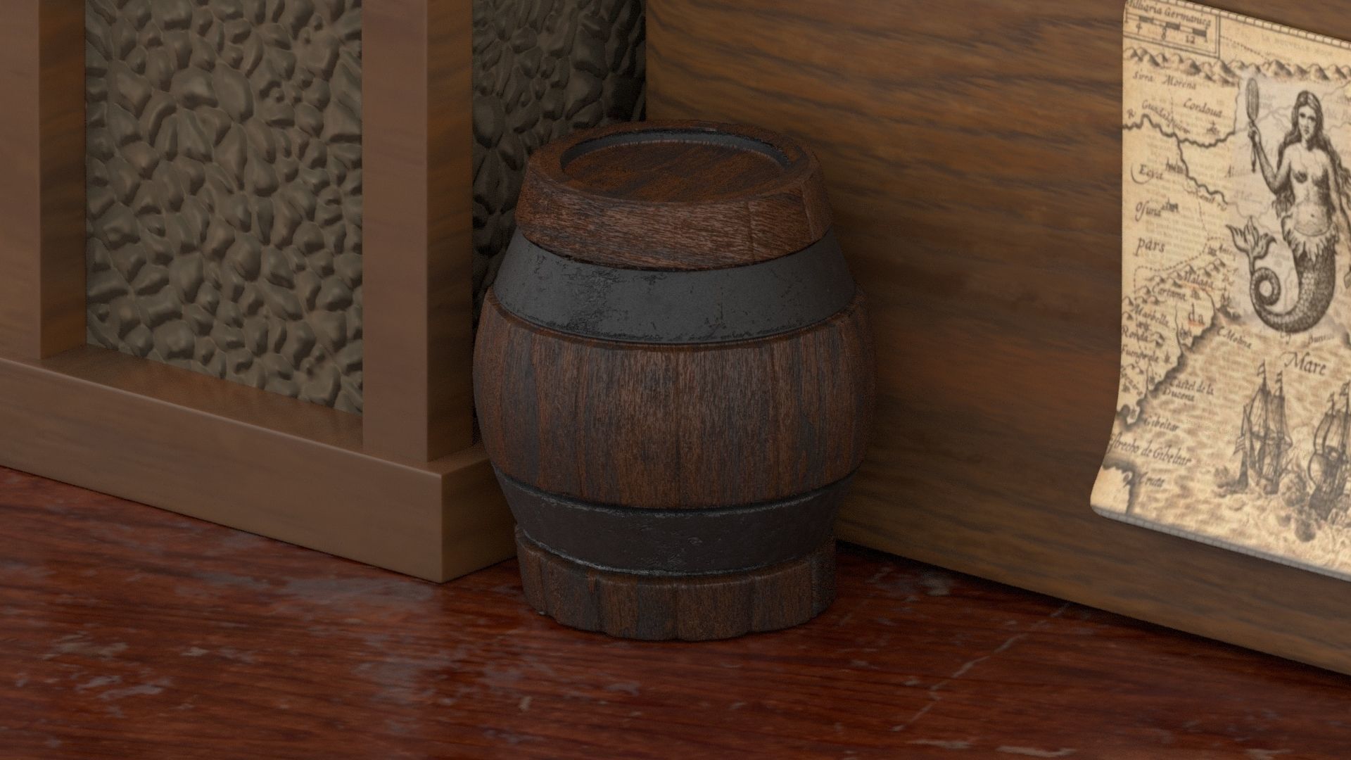 3D model Pirate Cartographer House VR / AR / low-poly | CGTrader