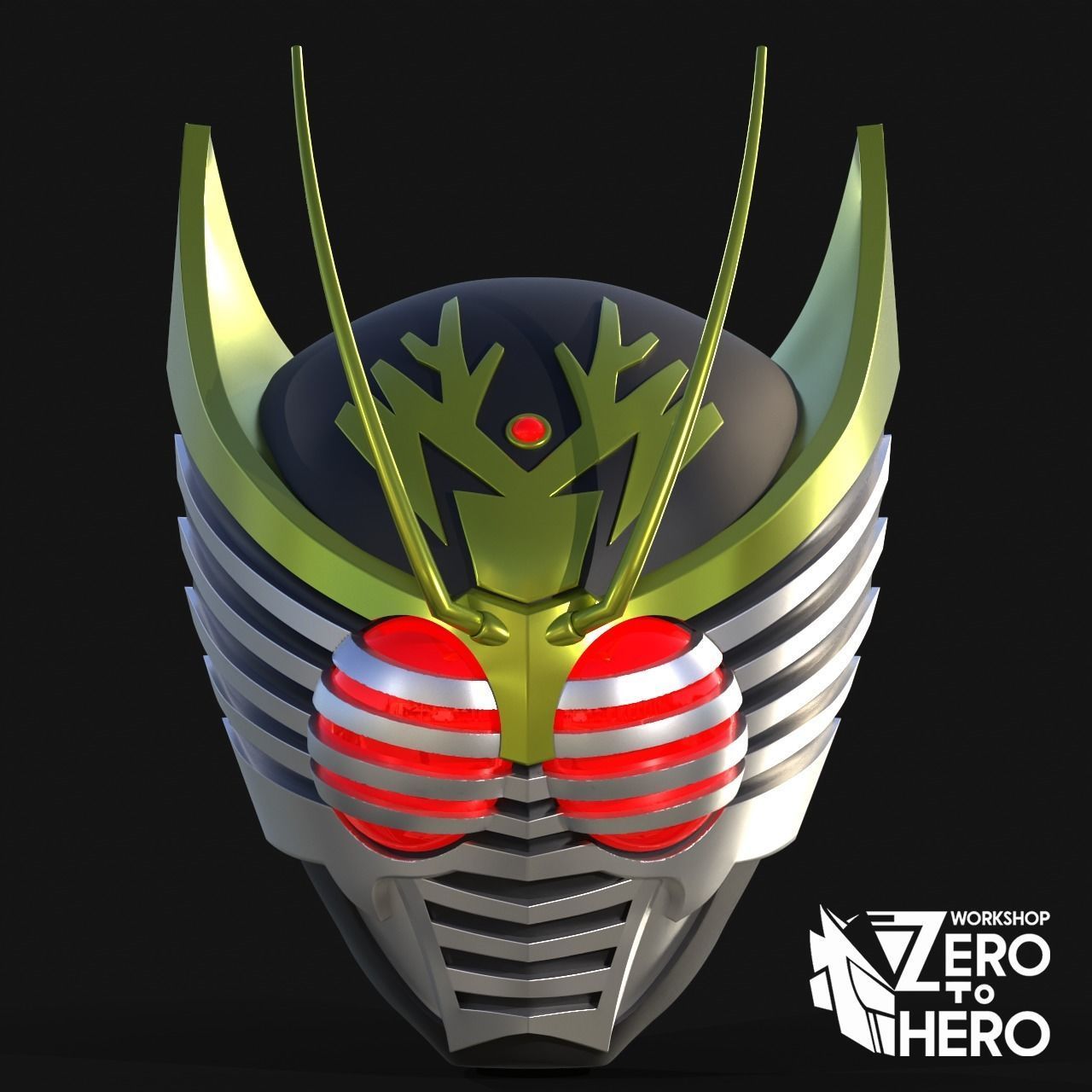 Kamen Rider Kyuki Survive Helmet 3D model 3D printable | CGTrader