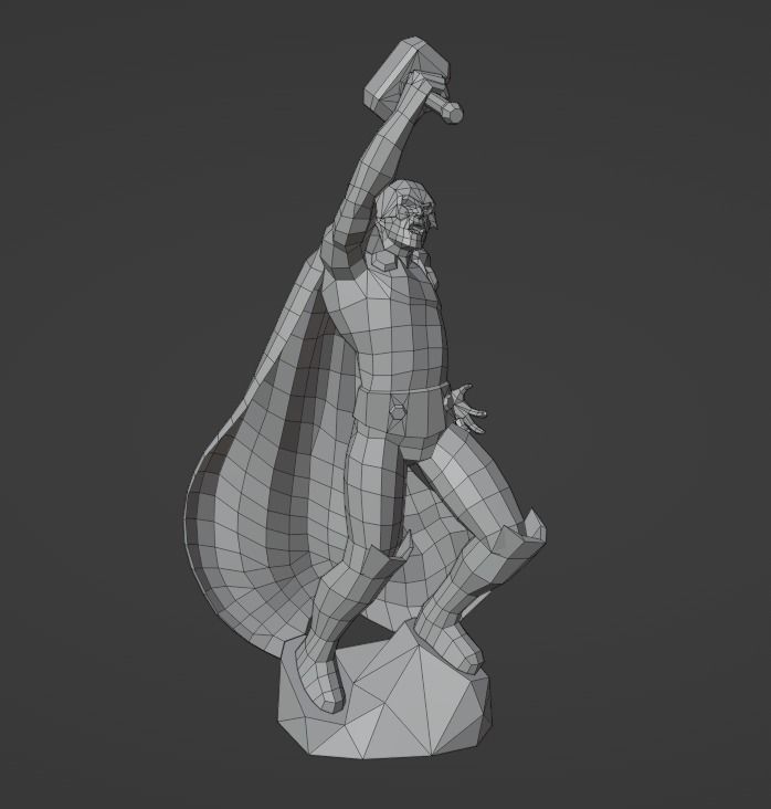 Low Poly Thor 3D Model 3D model 3D printable | CGTrader