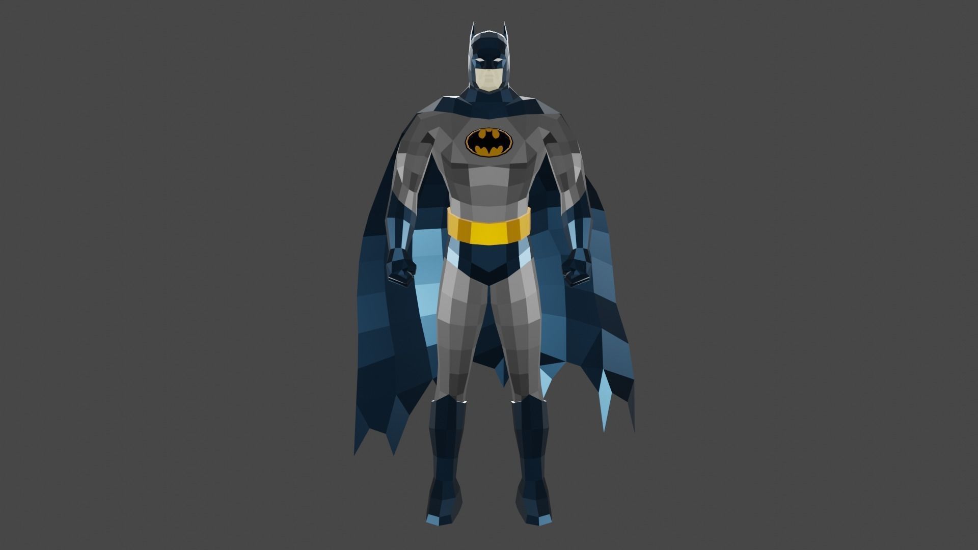 Low Poly Batman 3D Model 3D model 3D printable | CGTrader