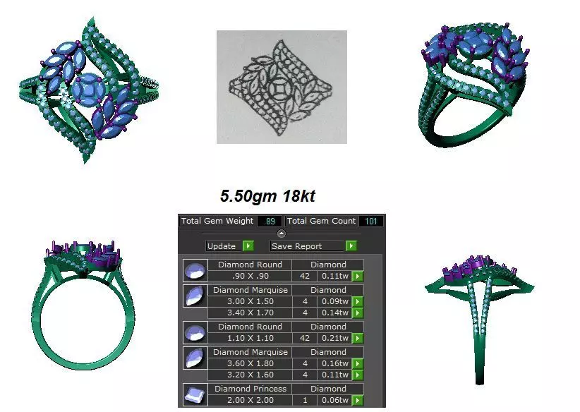 FANCY RINGS FOR WOMENS 82 3D model 3D printable | CGTrader
