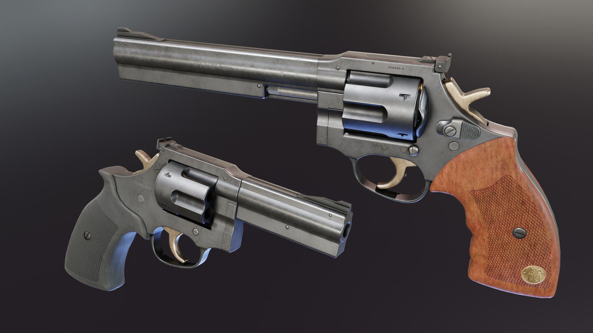 3D model MR73 Revolver VR / AR / low-poly | CGTrader