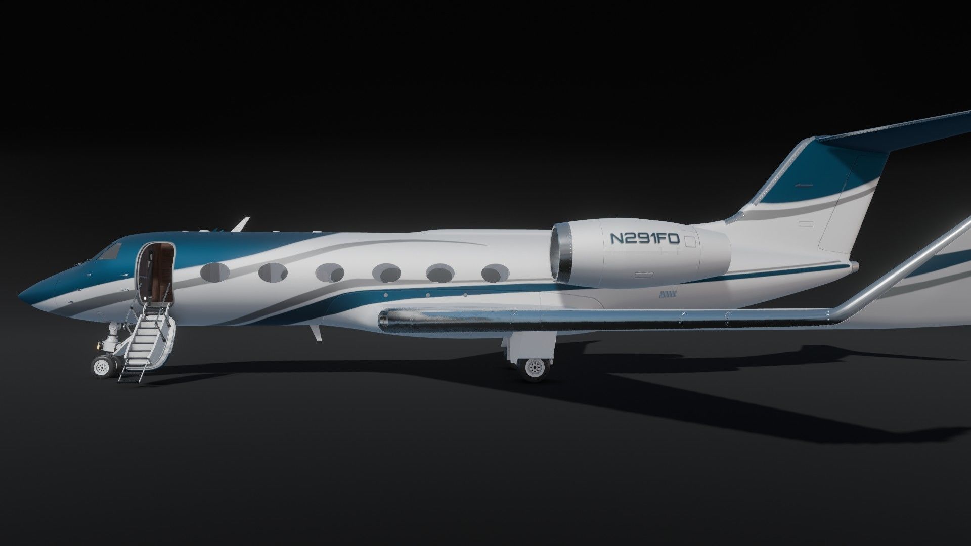 3D model Gulfstream IV Private Jet VR / AR / low-poly | CGTrader