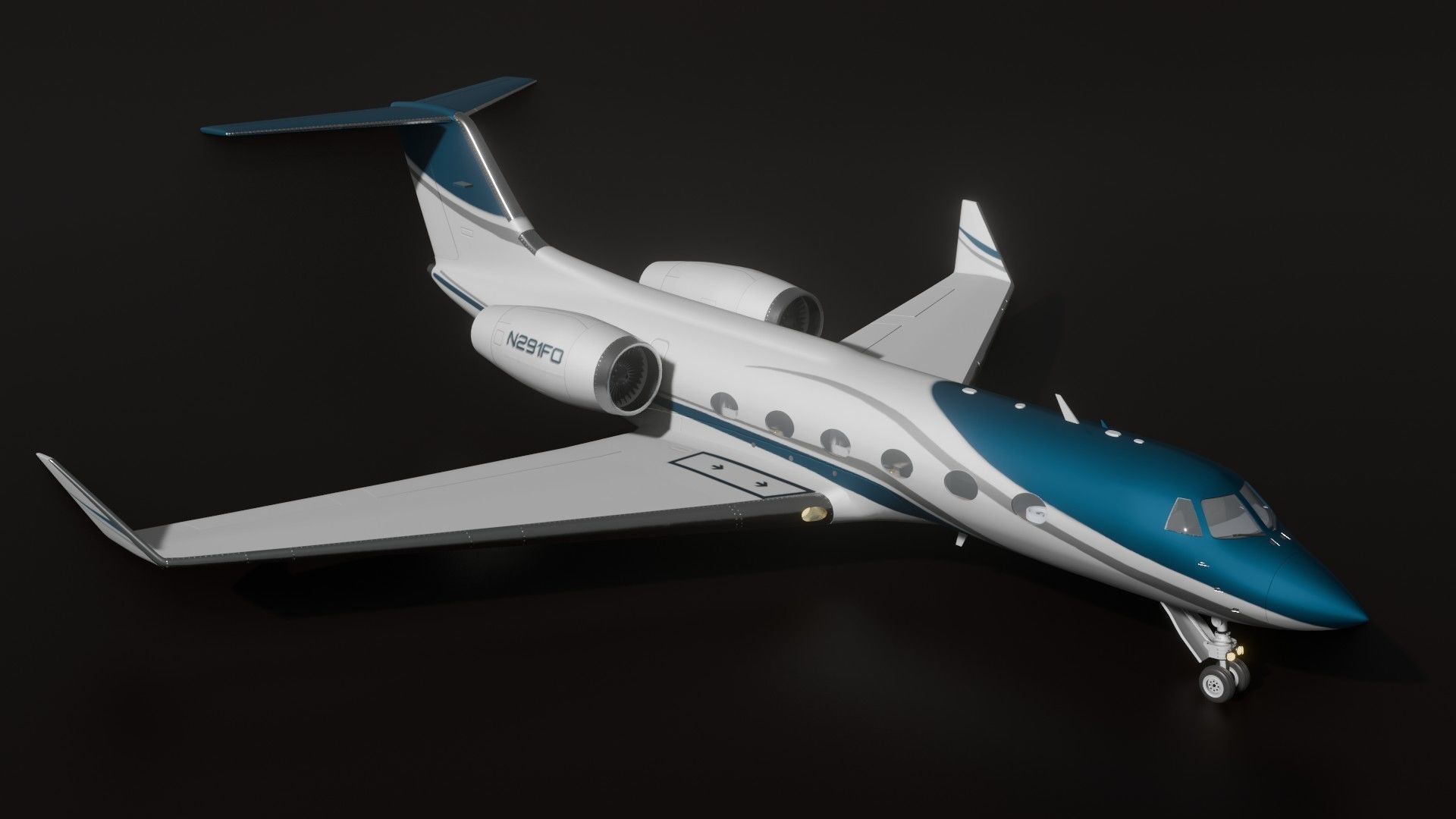 3D model Gulfstream IV Private Jet VR / AR / low-poly | CGTrader
