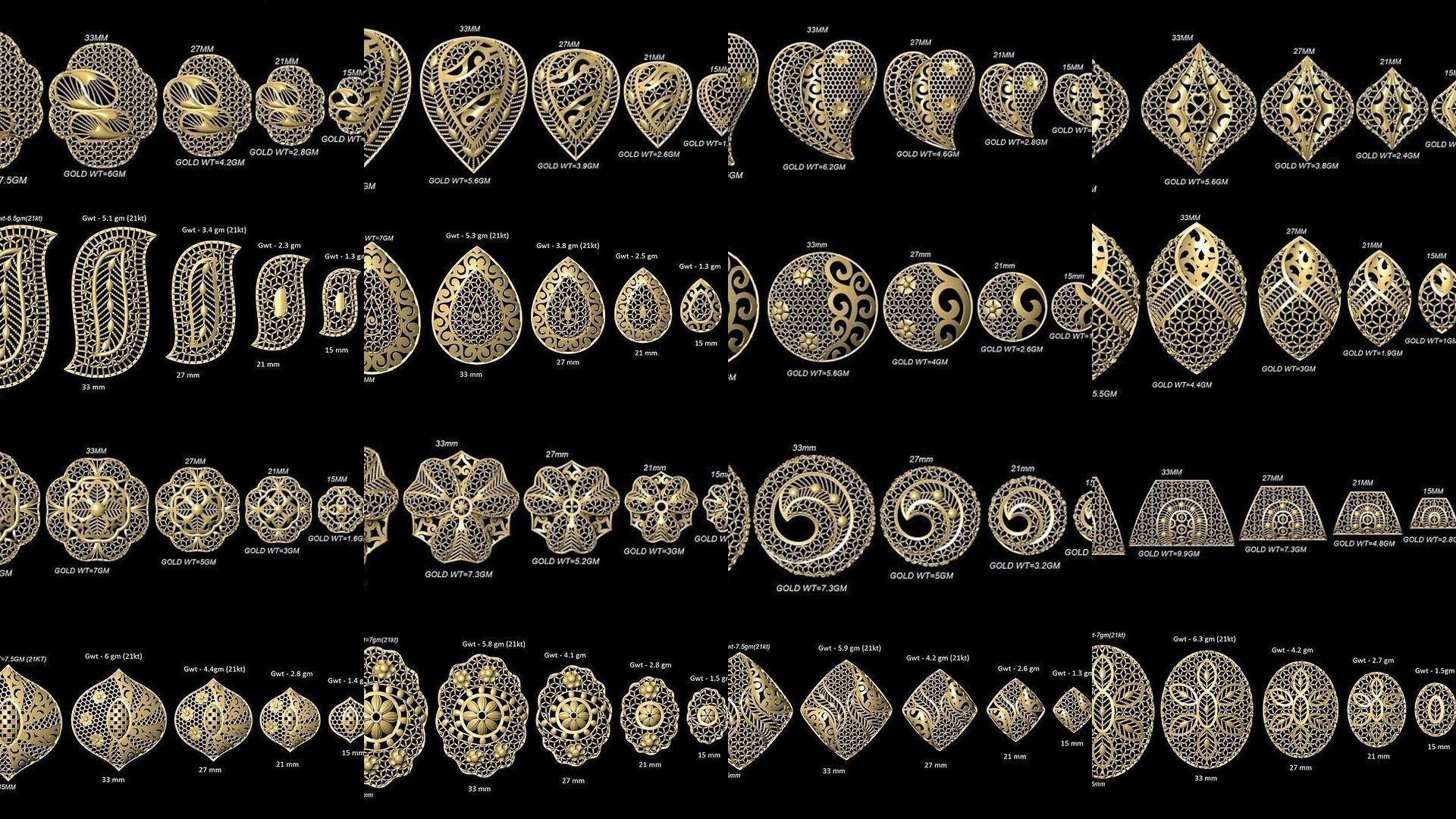 Pack of 109 Turkish Dubai style Kuwaiti jali Sets 3D Model Collection ...