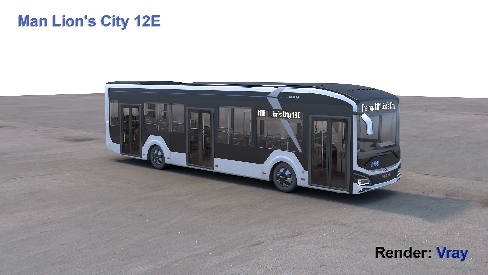 Man Lions City 12E 3D model animated | CGTrader