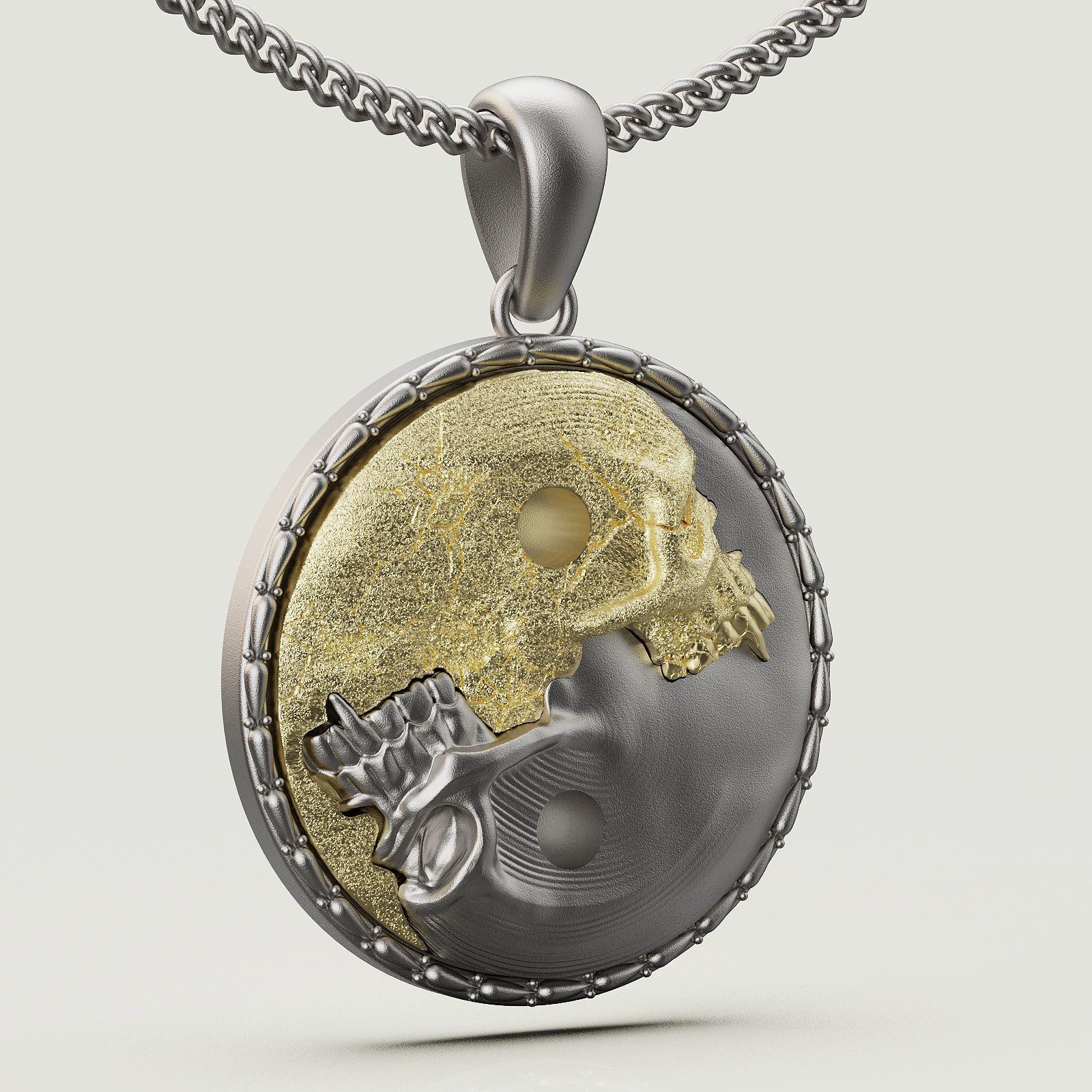 Ying yang pendant silver gold printable jewelry 3D model 3D model 3D ...