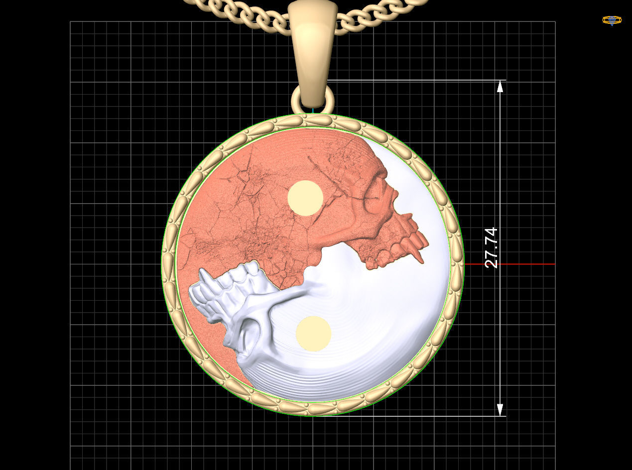 Ying yang pendant silver gold printable jewelry 3D model 3D model 3D ...