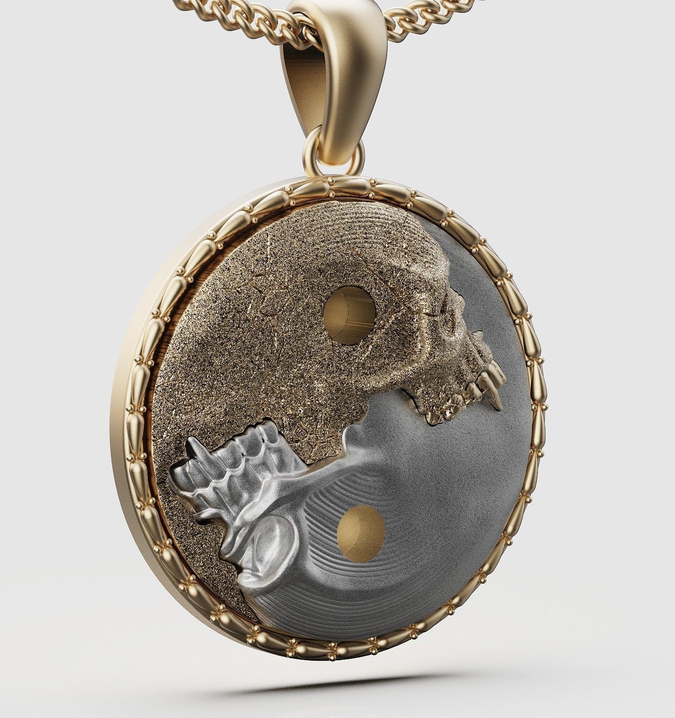 Ying yang pendant silver gold printable jewelry 3D model 3D model 3D ...