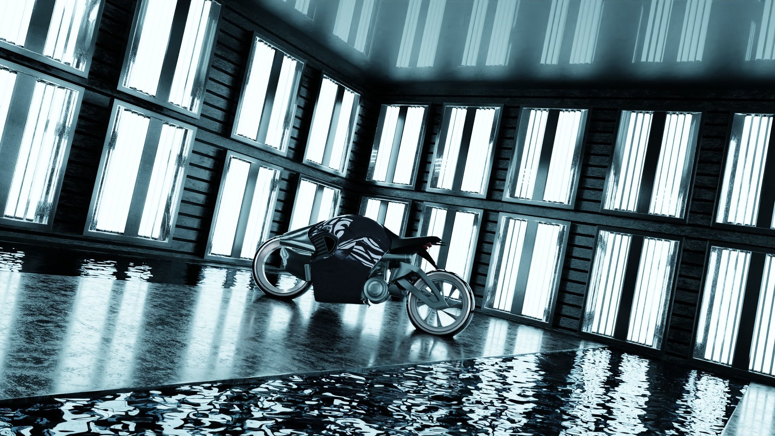 Custom Garage With Pool 3D Model - FBX-OBJ-MTL AND BLEND FILES 3D model ...