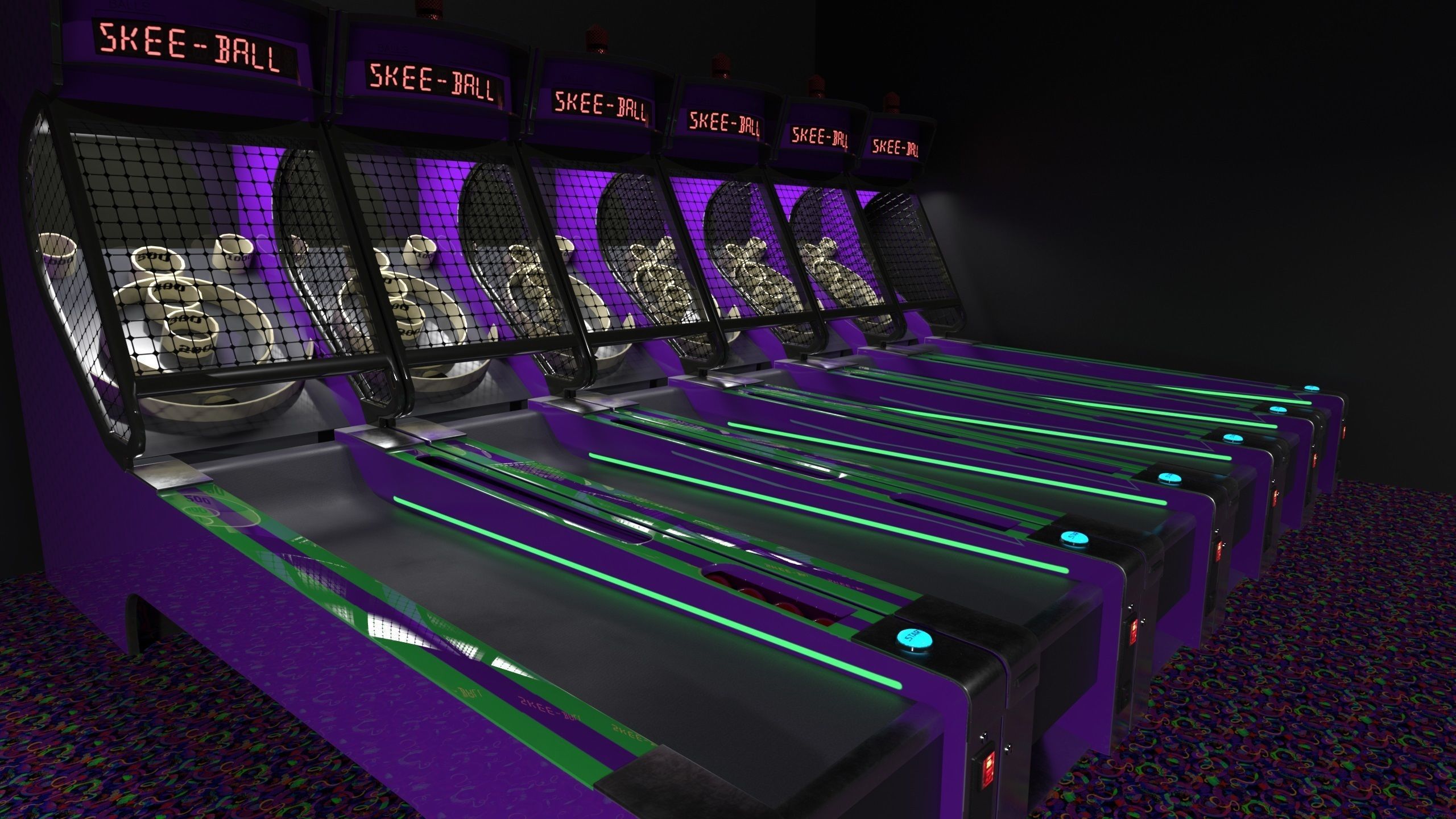 3D model Skee-Ball Arcade Machine VR / AR / low-poly | CGTrader