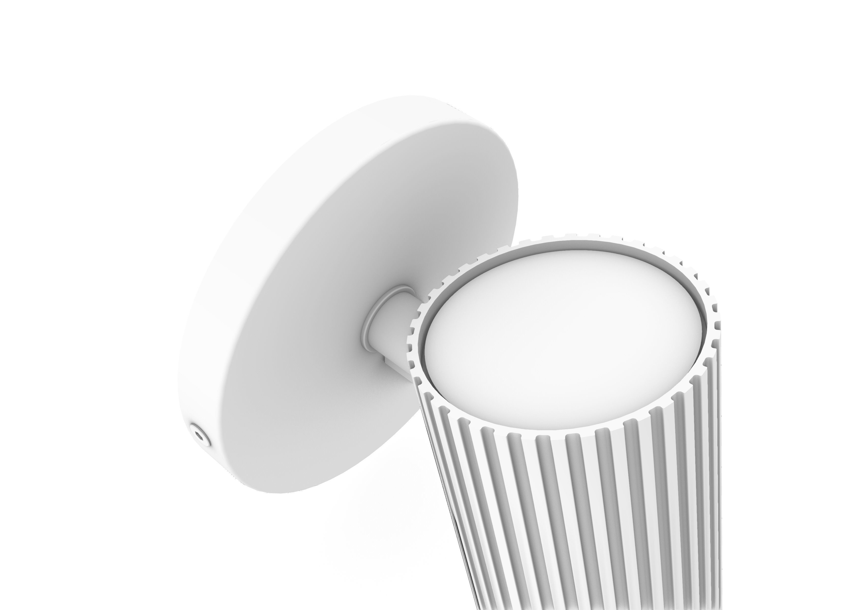 Fluted Light Fixtures - Adjustable Spot light and Wall light 3D model ...