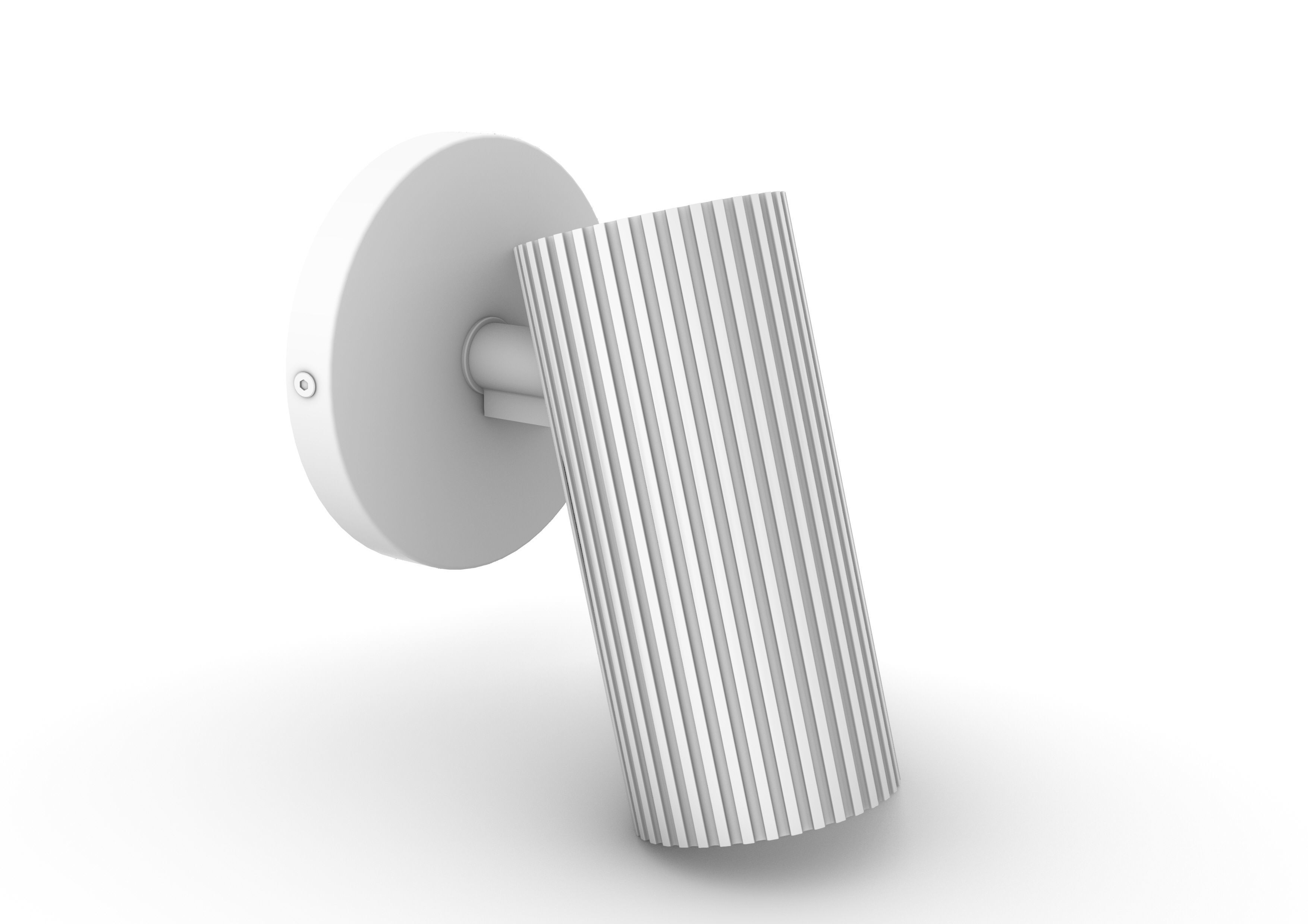 Fluted Light Fixtures - Adjustable Spot light and Wall light 3D model ...