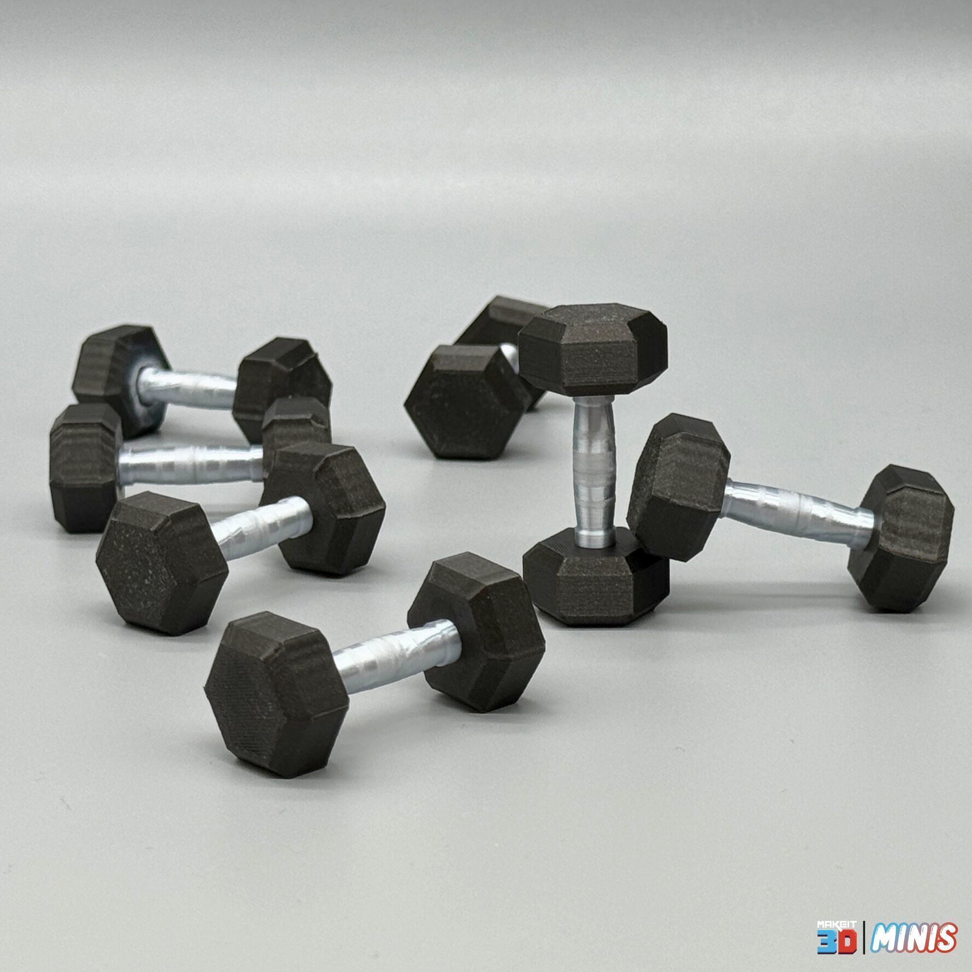 3D Printable Miniature Dumbbells STL Files 3D model 3D printable | CGTrader