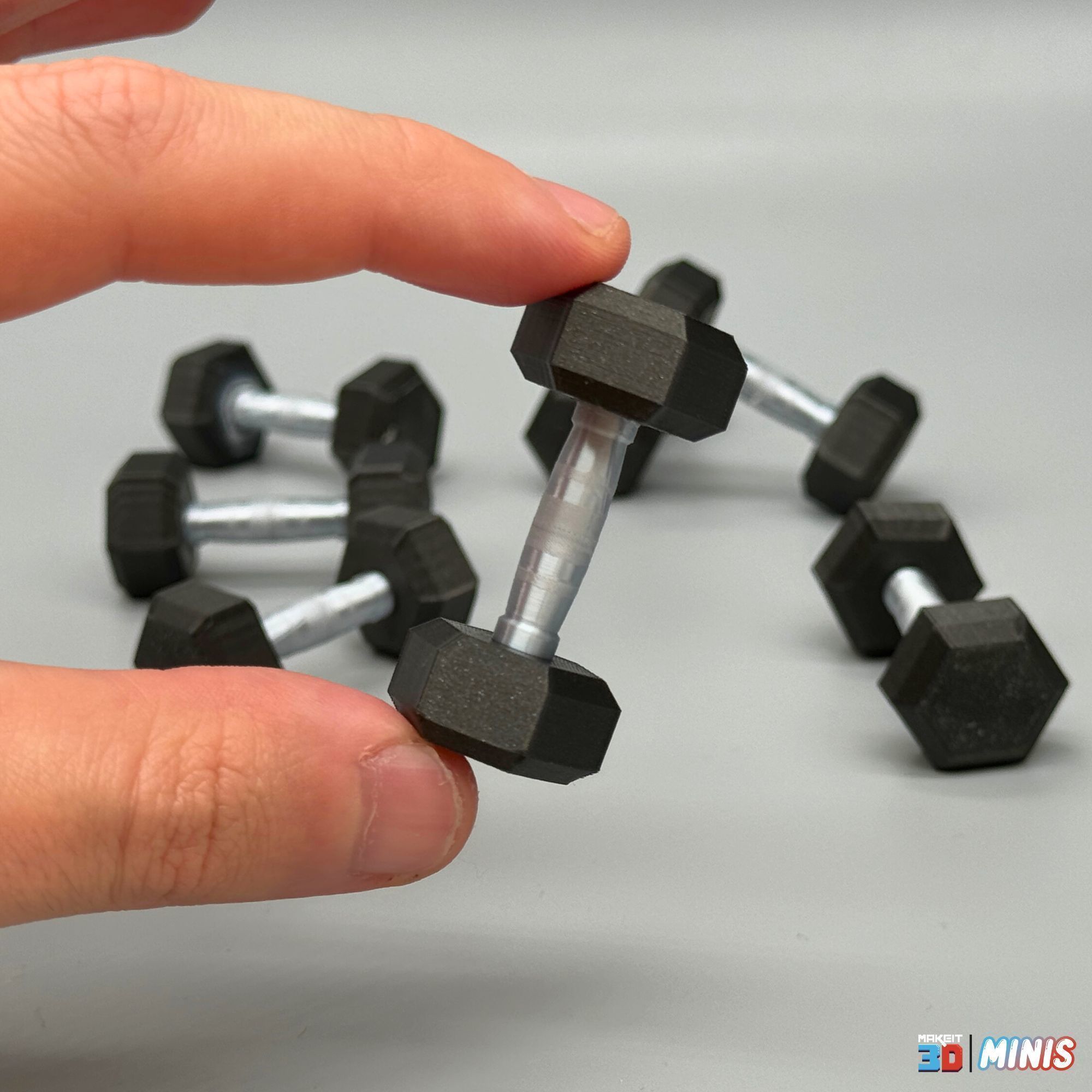 3D Printable Miniature Dumbbells STL Files 3D model 3D printable | CGTrader