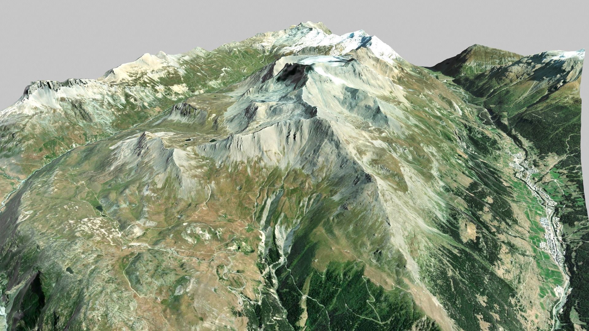 Mountain landscape Grande Roc Noire France 3D model | CGTrader