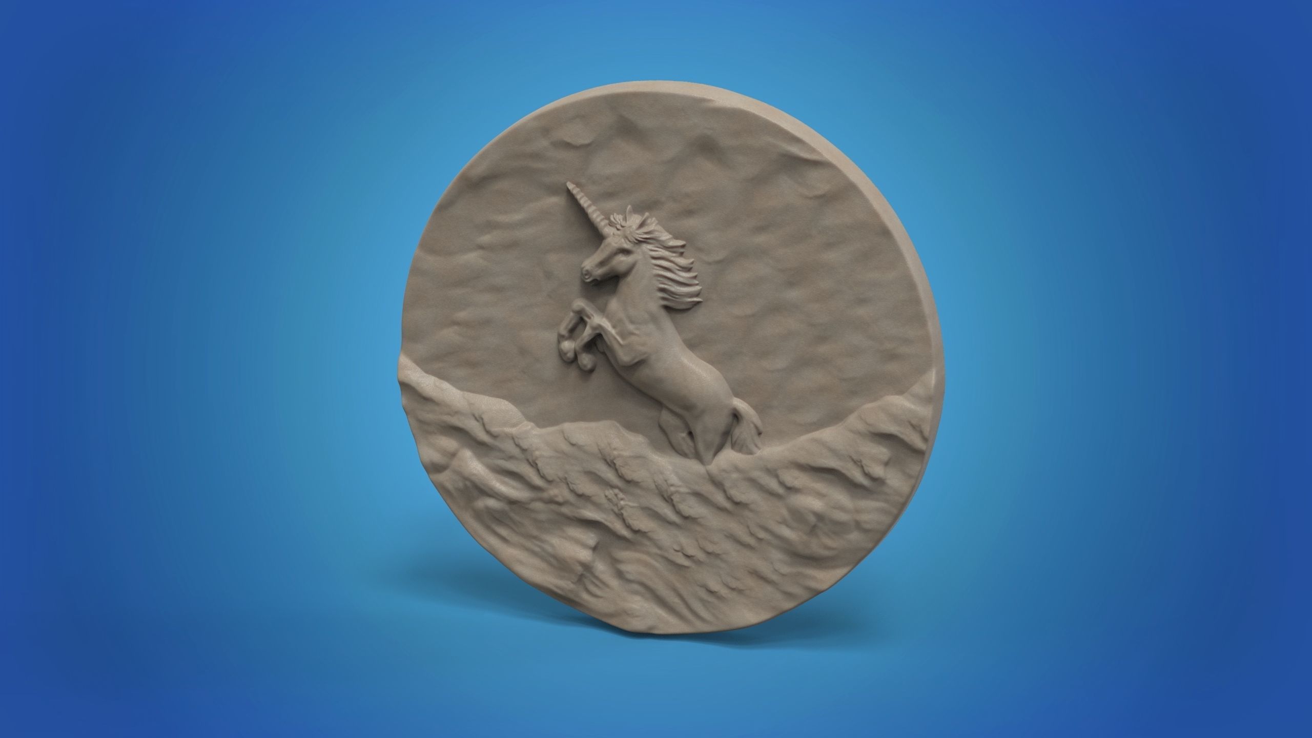 unicorn panno art STL model for CNC router and 3D printing 3D model 3D printable | CGTrader