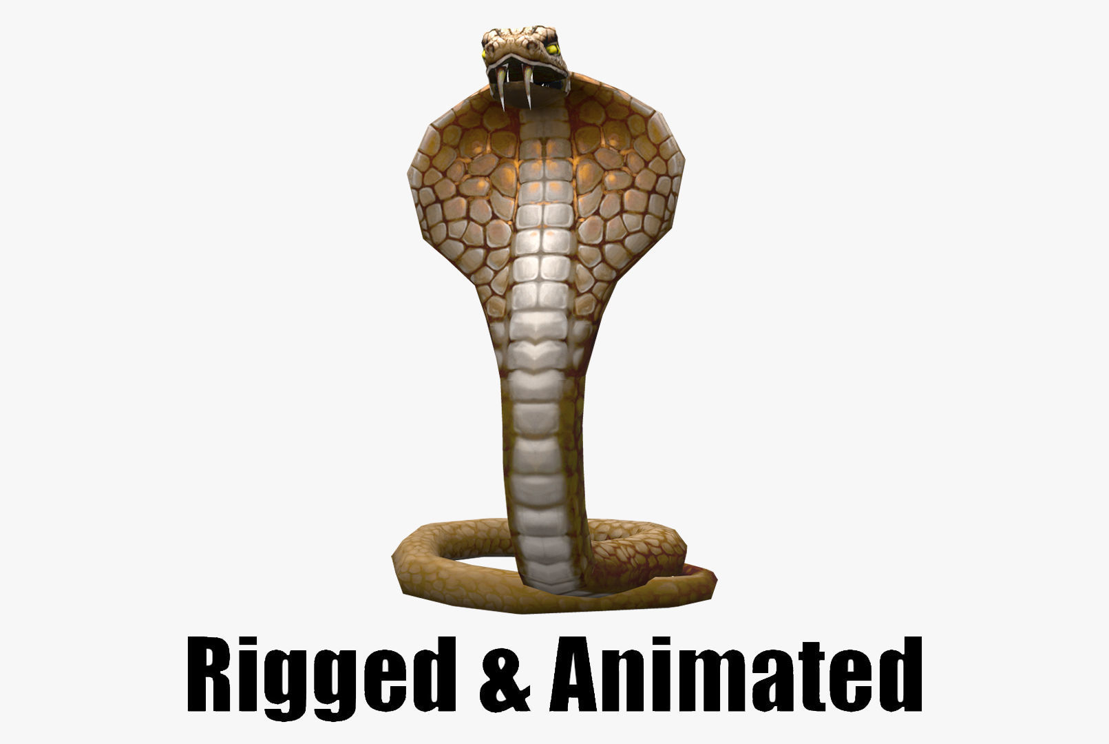 3D model animated cobra snake VR / AR / low-poly | CGTrader