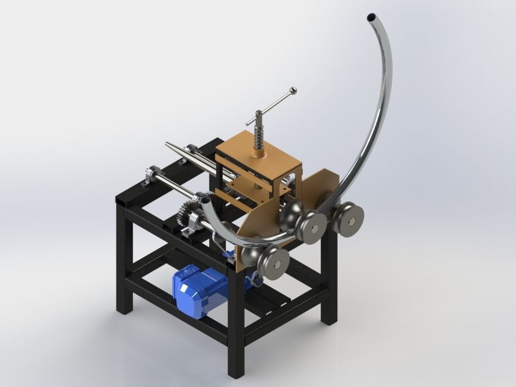 Bending machine pipe bender 3D model | CGTrader