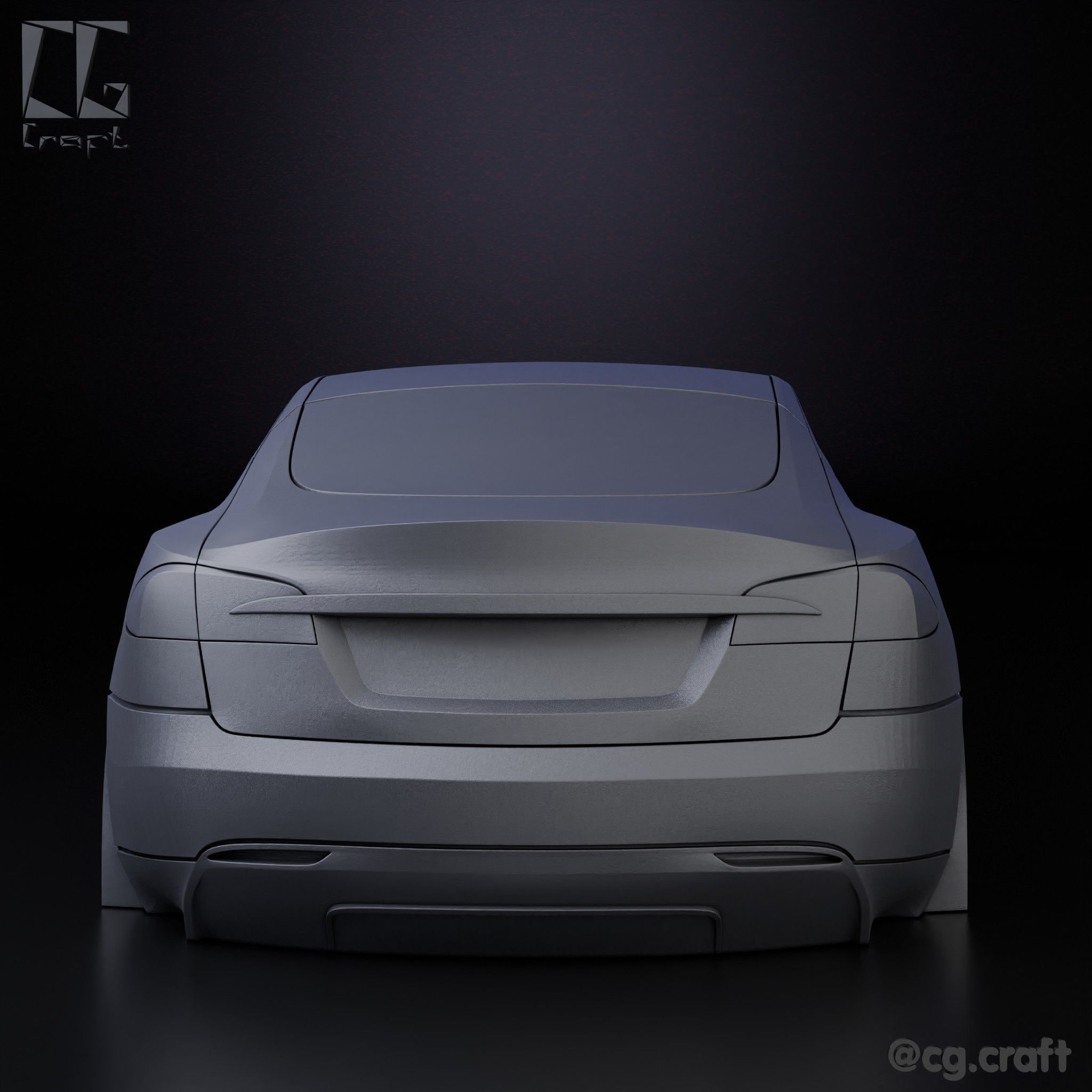 Tesla model S simplified decorative model 3D model 3D printable | CGTrader