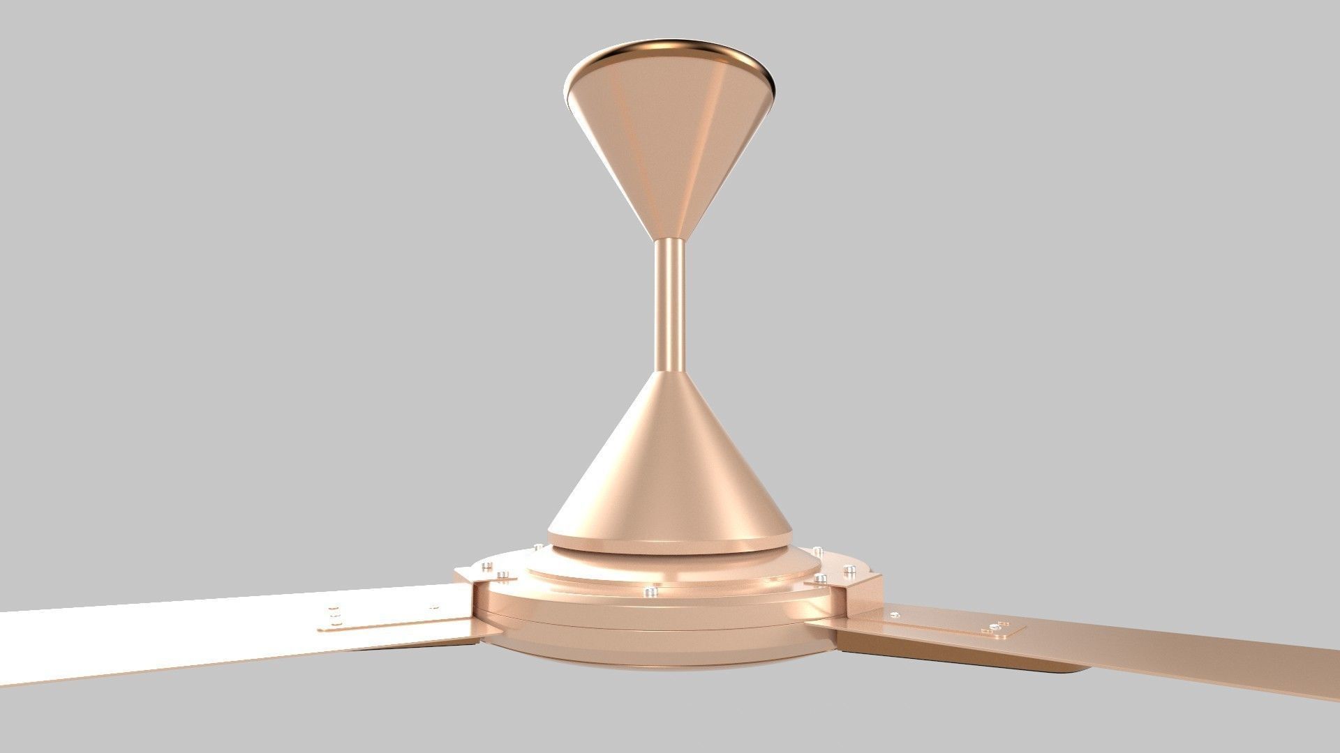 Ceiling Fan gold 3D model | CGTrader