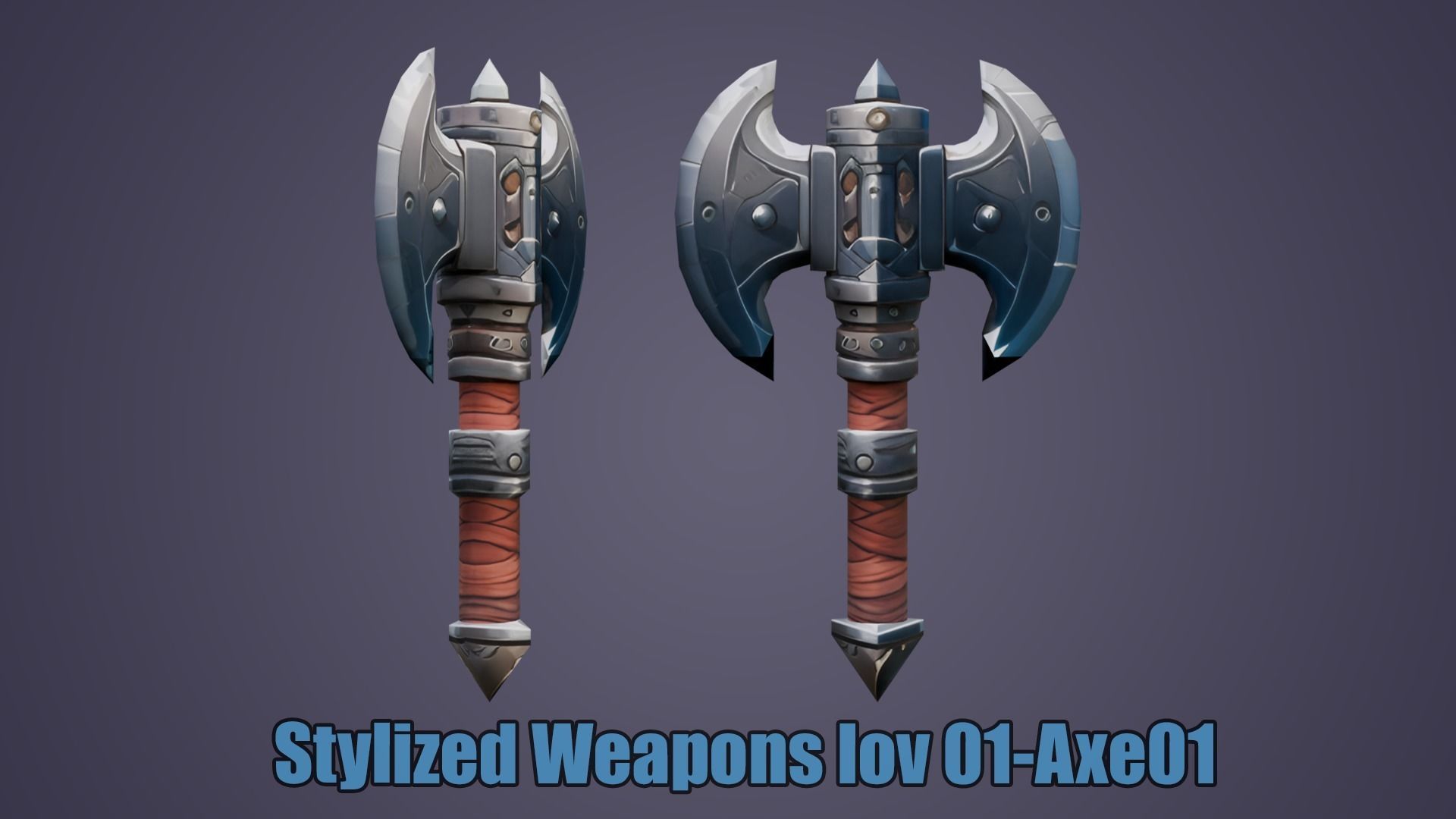 3D model Stylized Weapons lov 01-Axe01 Low-poly 3D model VR / AR / low ...